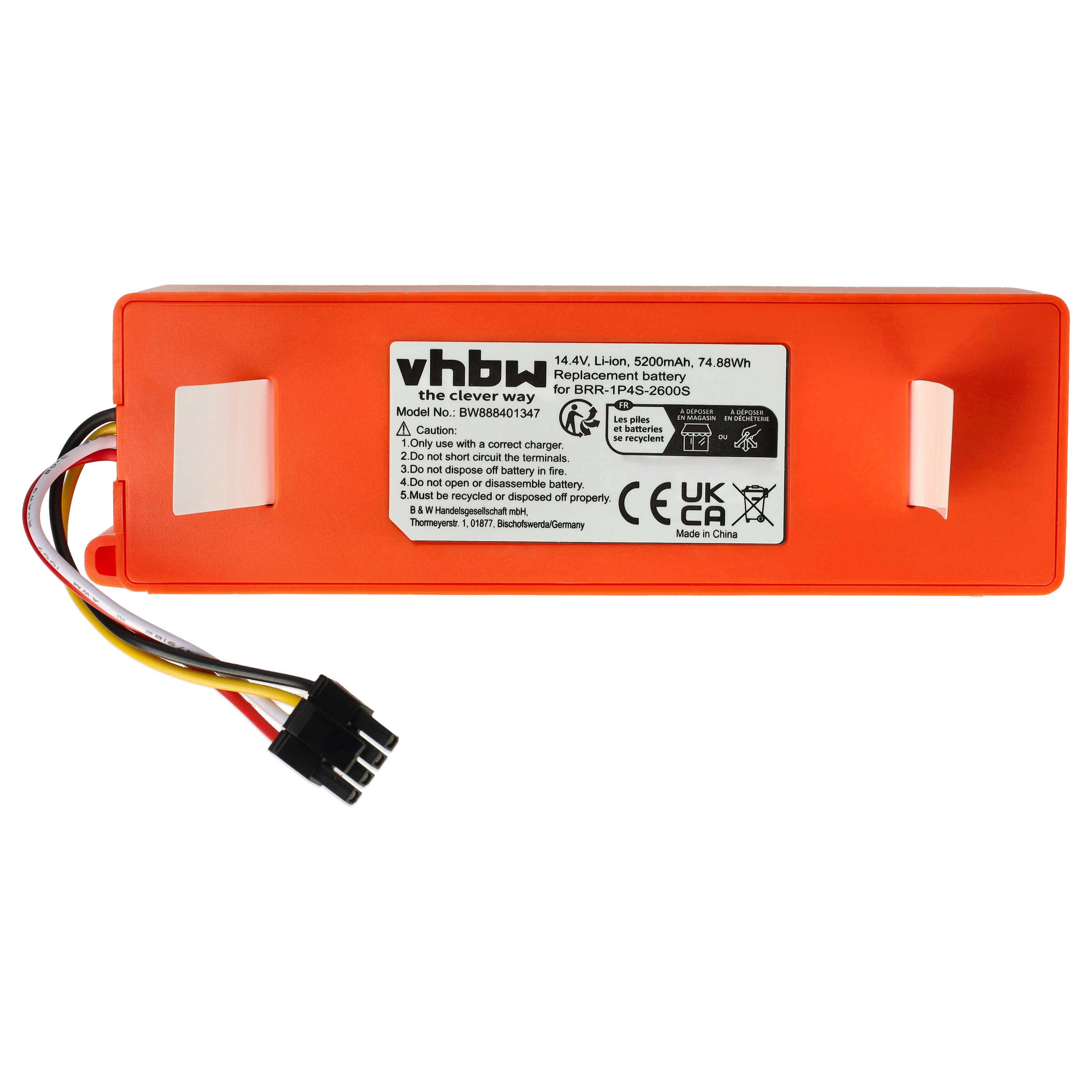 vhbw passend für Xiaowa E35 E352-00, E20 E202-00, E25 E252-00, C10 C102-00 Staubsauger-Akku Li ...