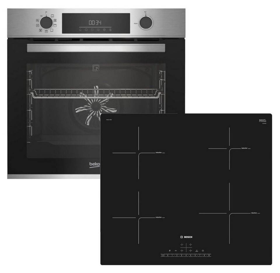 Beko Backofen Set Cooldoor 72 Liter Mit Bosch Induktionskochfeld