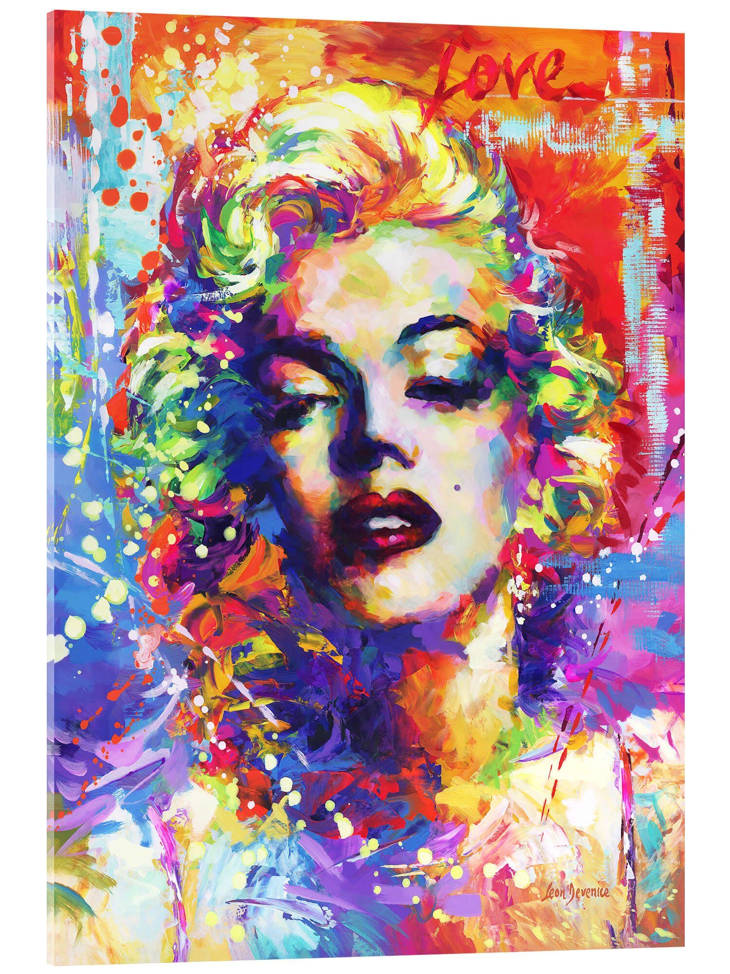 Posterlounge Acrylglasbild Leon Devenice Marilyn Monroe Ii Malerei