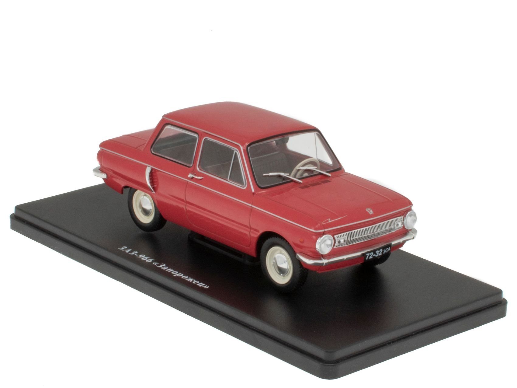 Sammlerauto Modellauto 1967 ZAZ 966 Saporosch rot Russischer PKW 1:24 Hachette Metall Kunststoff ...