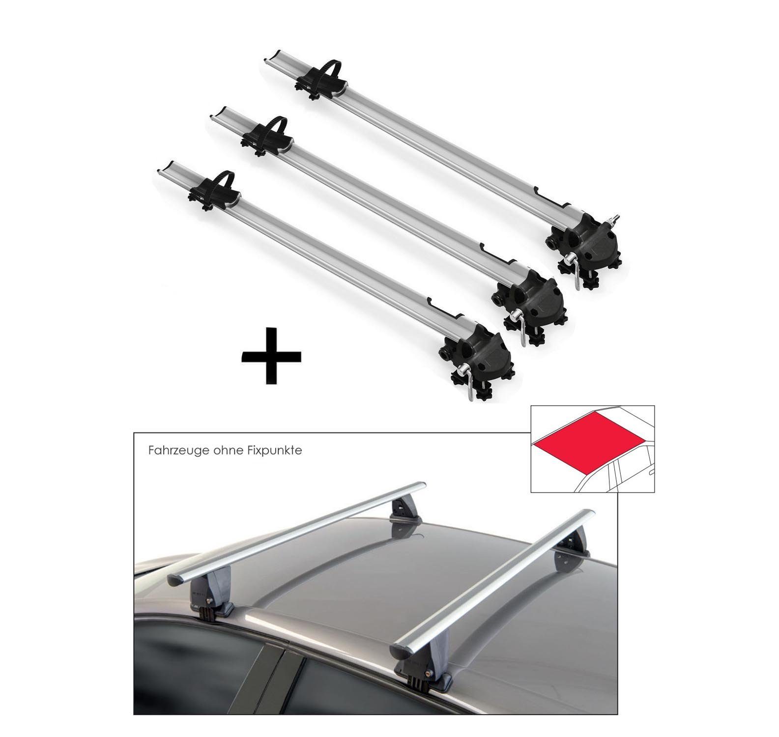 VDP Dachträger, 3x Fahrradträger Bike Pro + Dachträger VDP Delta kompatibel mit Opel/Vauxhall ...