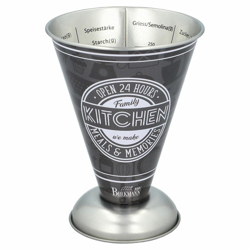 Birkmann Messbecher »Colour Kitchen Grau 300 ml«, Weißblech