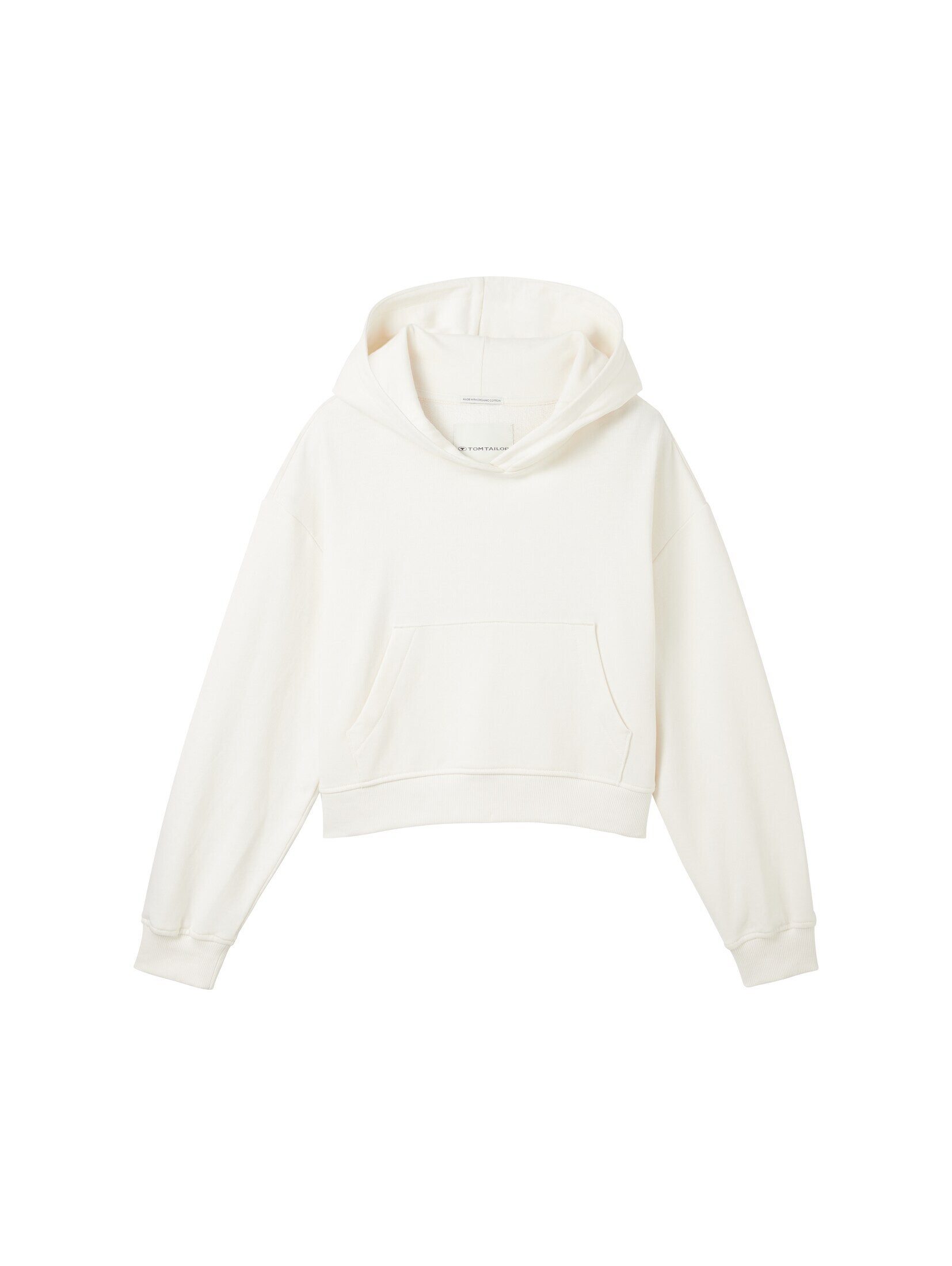 Tom Tailor Sweatjacke Cropped Hoodie Mit Bio Baumwolle