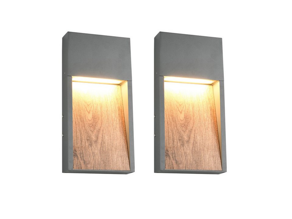 Trio Leuchten Led Außen Wandleuchte Led Fest Integriert Warmweiß 2er