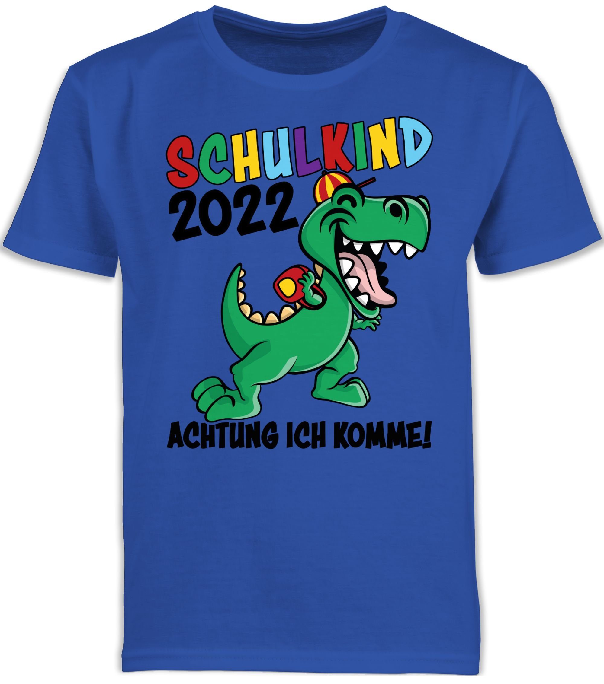 Shirtracer T-Shirt »Schulkind 2022 Achtung ich komme! - schwarz - Einschulung Junge Schulanfang ...