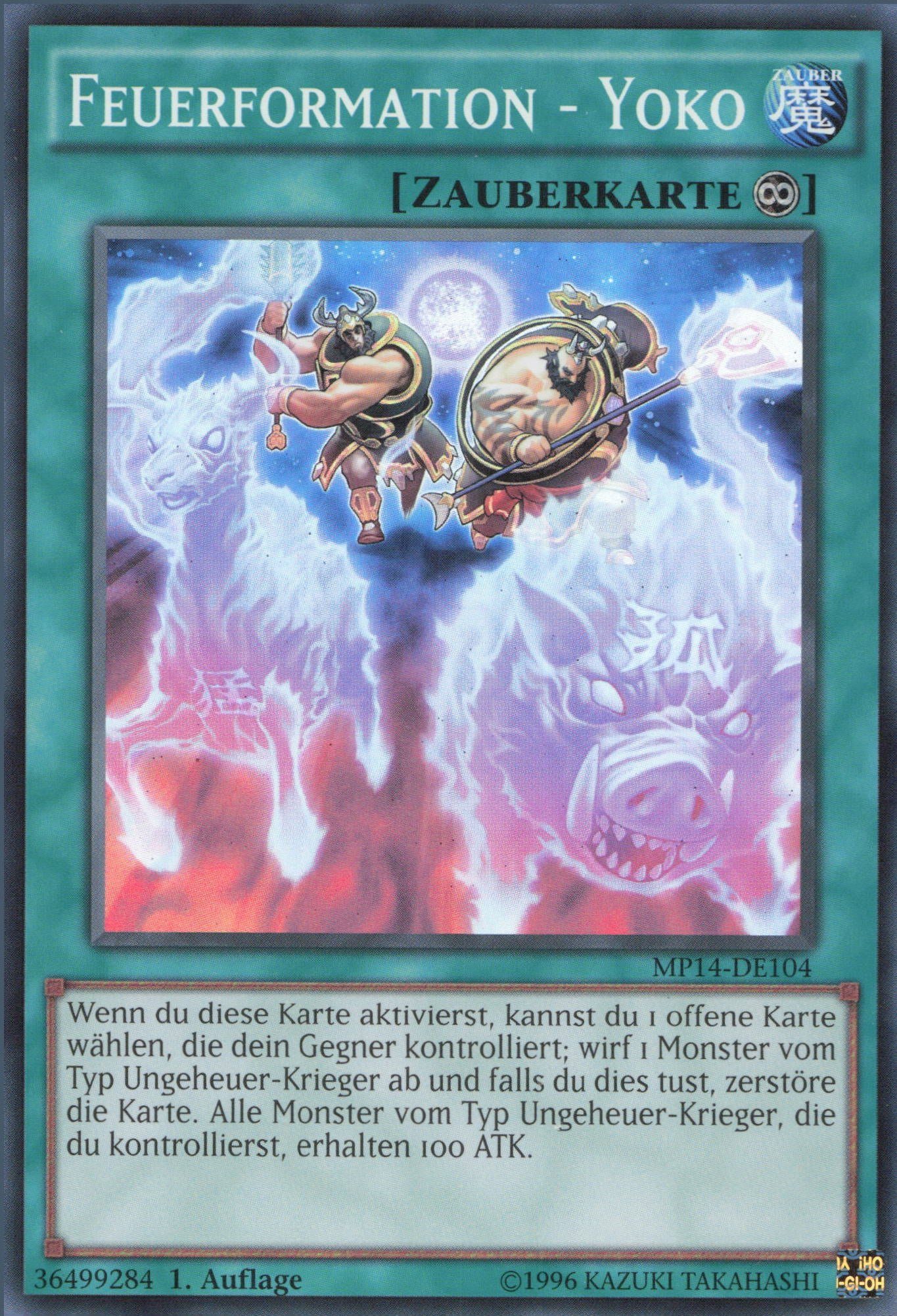 ReCollectibles Sammelkarte YuGiOh Karte Feuerformation - Yoko deutsch, Yu-Gi-Oh! Karte MP14 ...