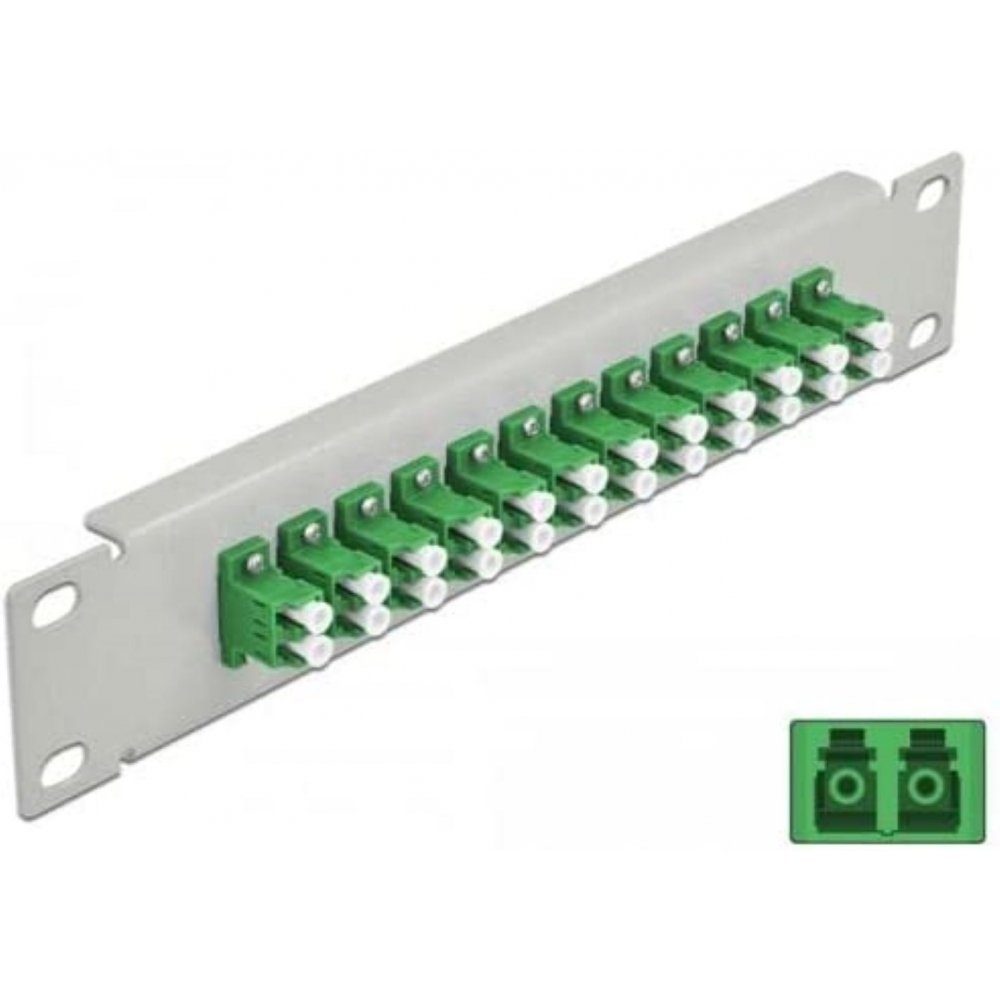 Delock 66787 - LWL Patchpanel 12 Port LC Duplex - grün/grau Netzwerk ...