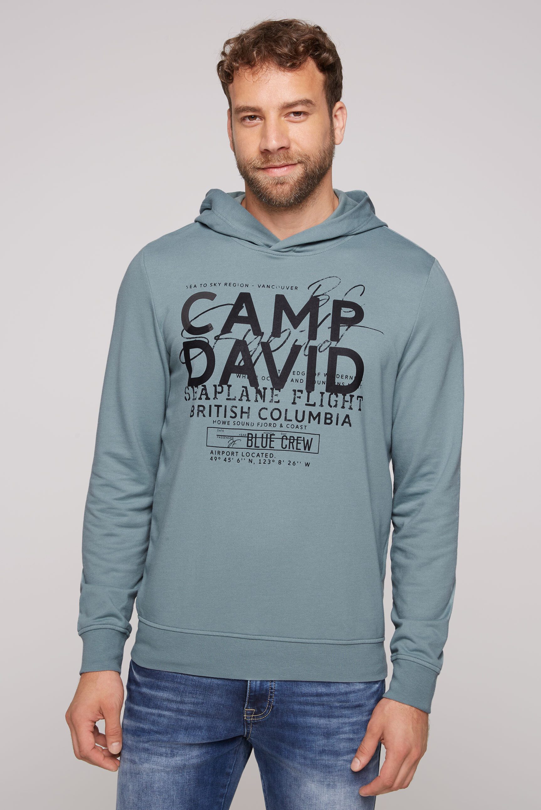 CAMP DAVID Kapuzensweatshirt mit Baumwolle, Gefütterte Kapuze