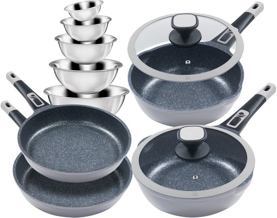 King Pfannen Set Moonscape Aluminiumguss Set 11 Tlg Induktion