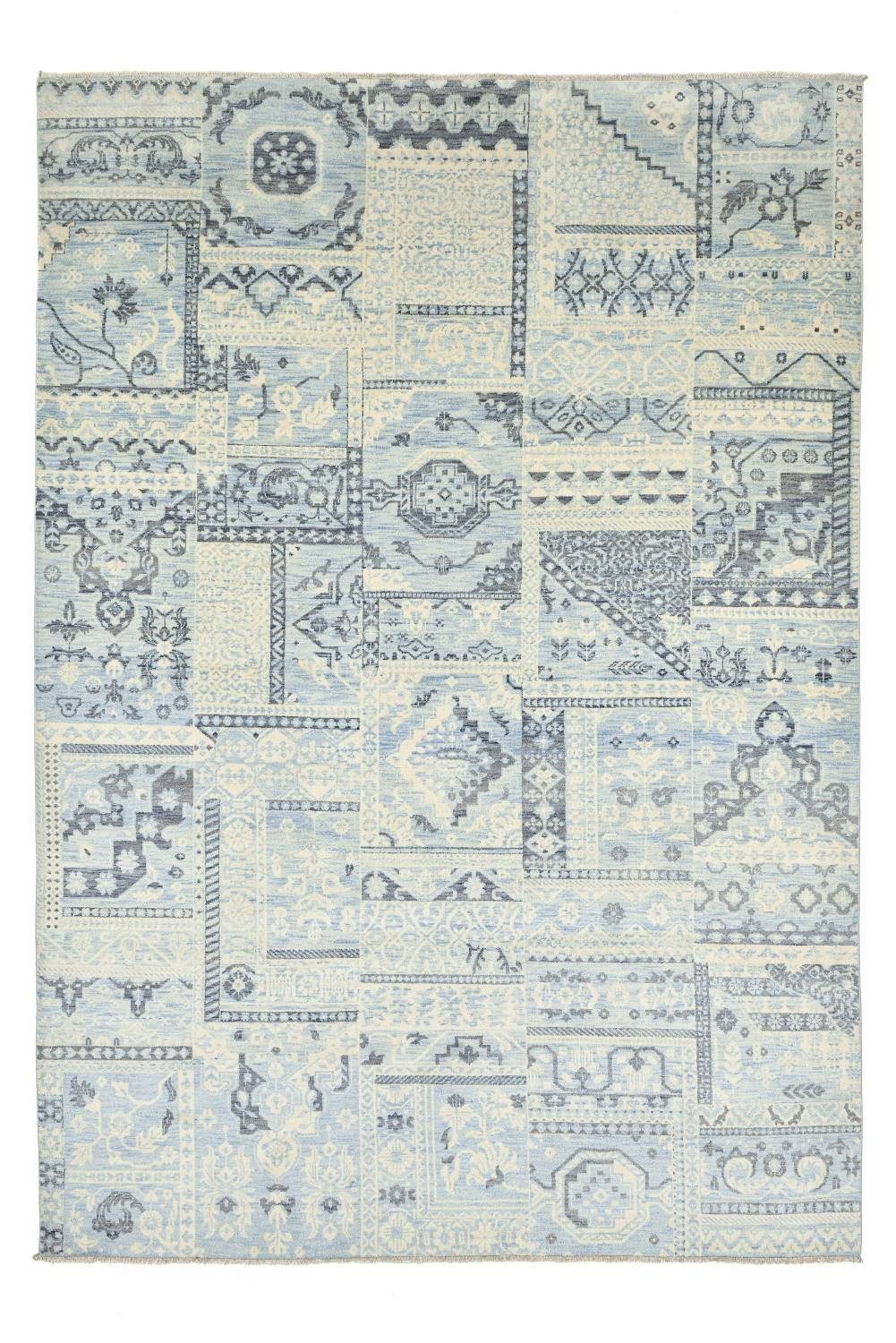 Teppich Handgeknüpfter Wollteppich Vintage Patch Yano 250 X 350