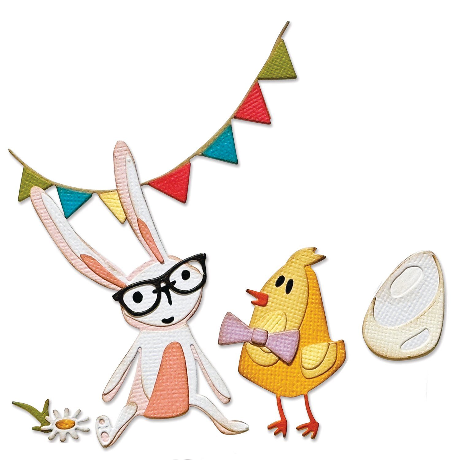 Sizzix Motivschablone Stanzschablone Bunny and Chick by Tim Holtz, Thinlits