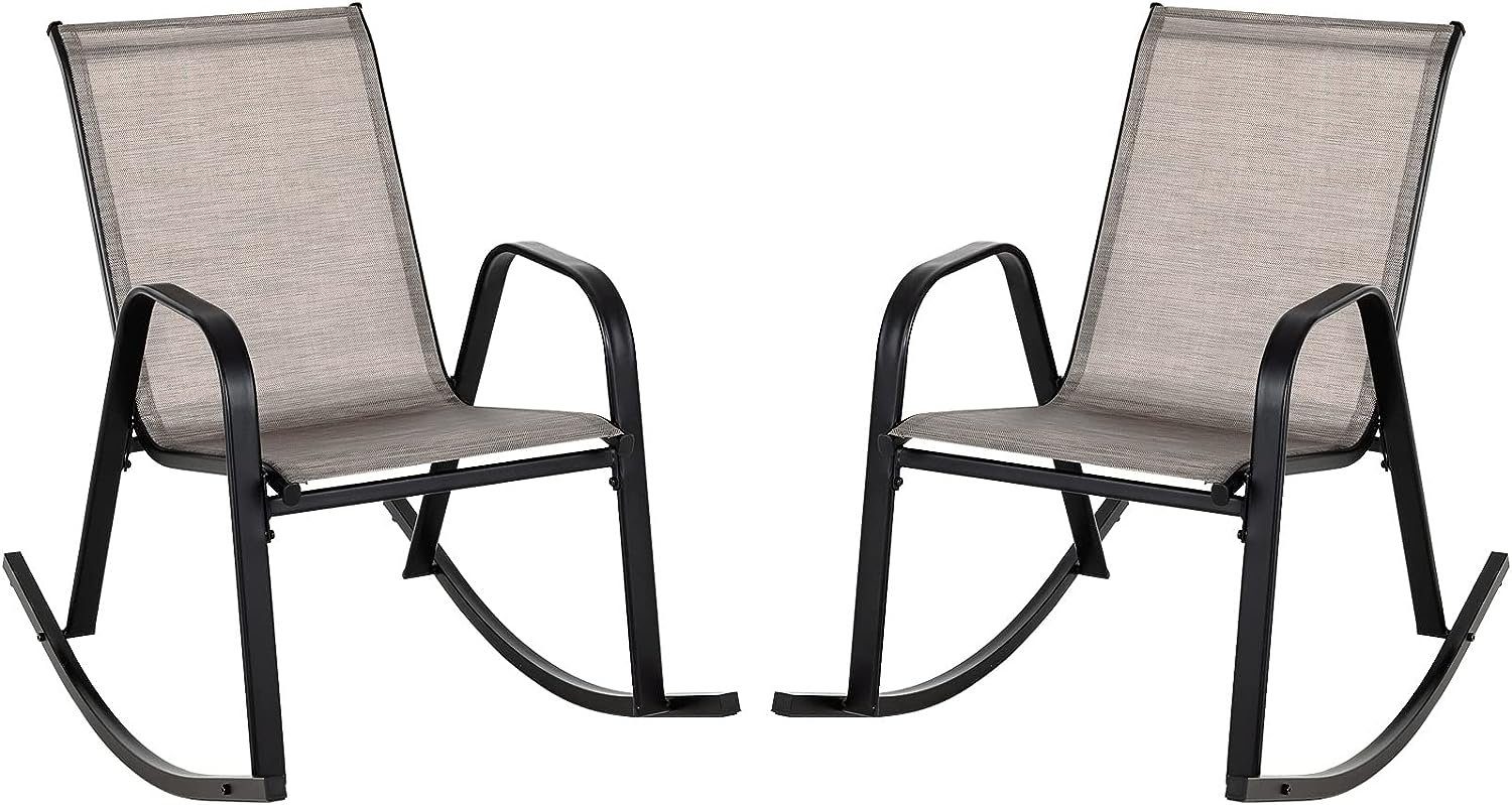 Komfotteu Schaukelstuhl Gartenstuhl 2er Set Mit Rücklehne And Armlehne