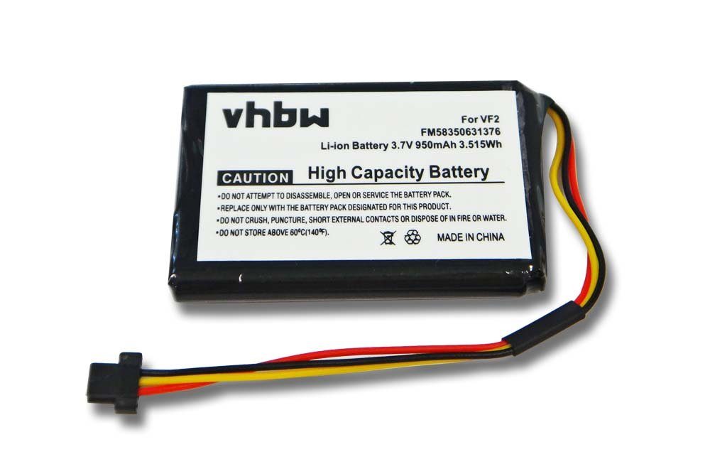 vhbw kompatibel mit TomTom Start 50 Akku Li-Ion 950 mAh (3,7 V)