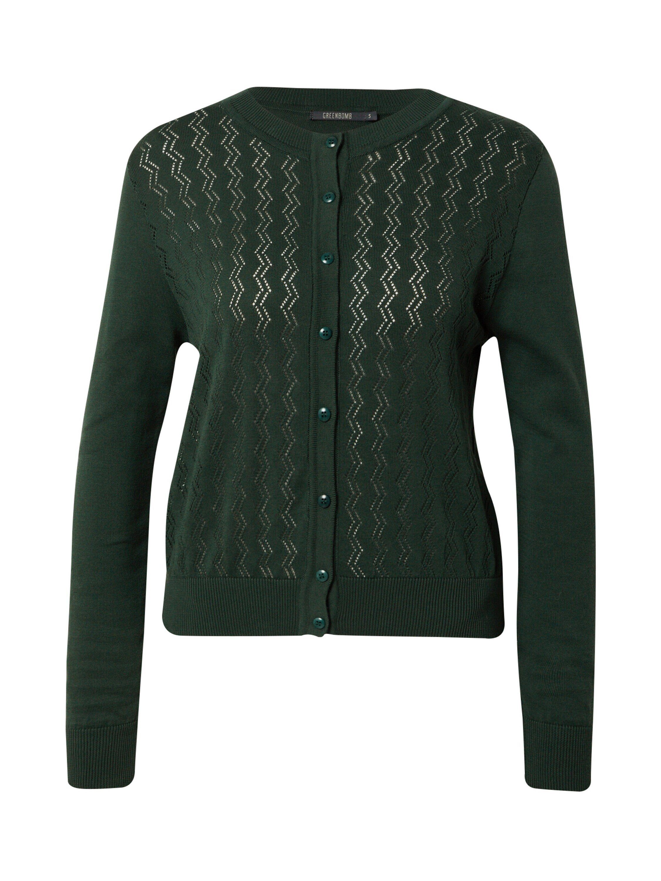 Greenbomb Strickjacke Flashy 1 Tlg Lochmuster