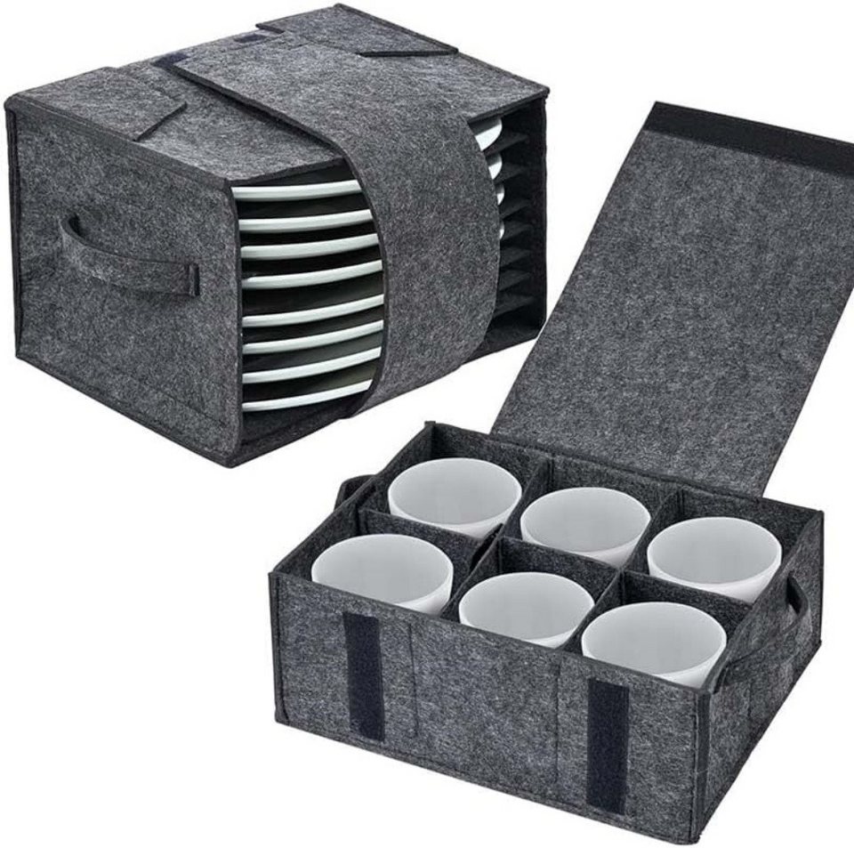 Pfctart Becherhalter Tellerhalter Filz 2er Set Mit Tassenhalter