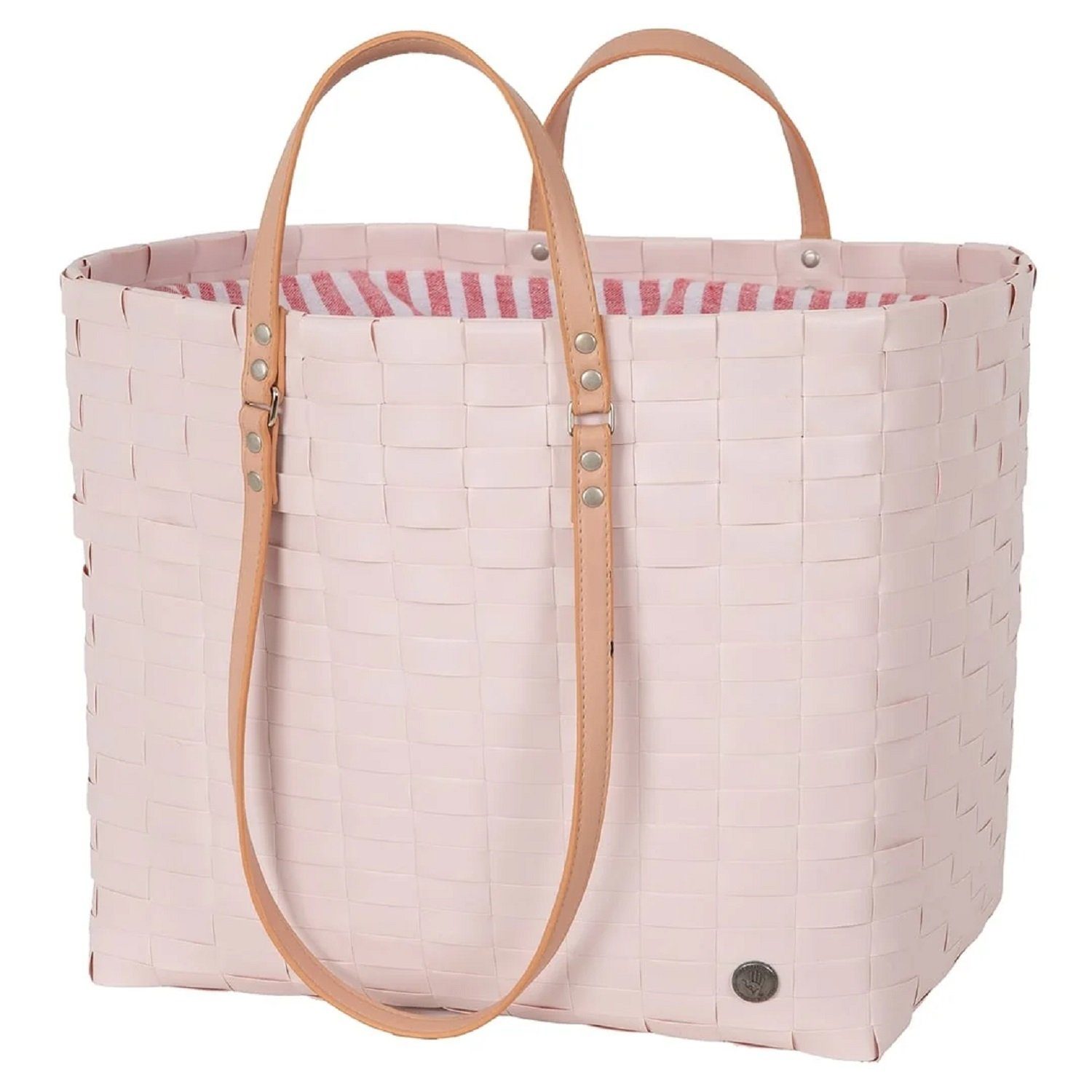 Handed By Einkaufsshopper HANDED BY Korb Strand Tasche SHOPPER GO rosa geflochten Schulter Stoff ...