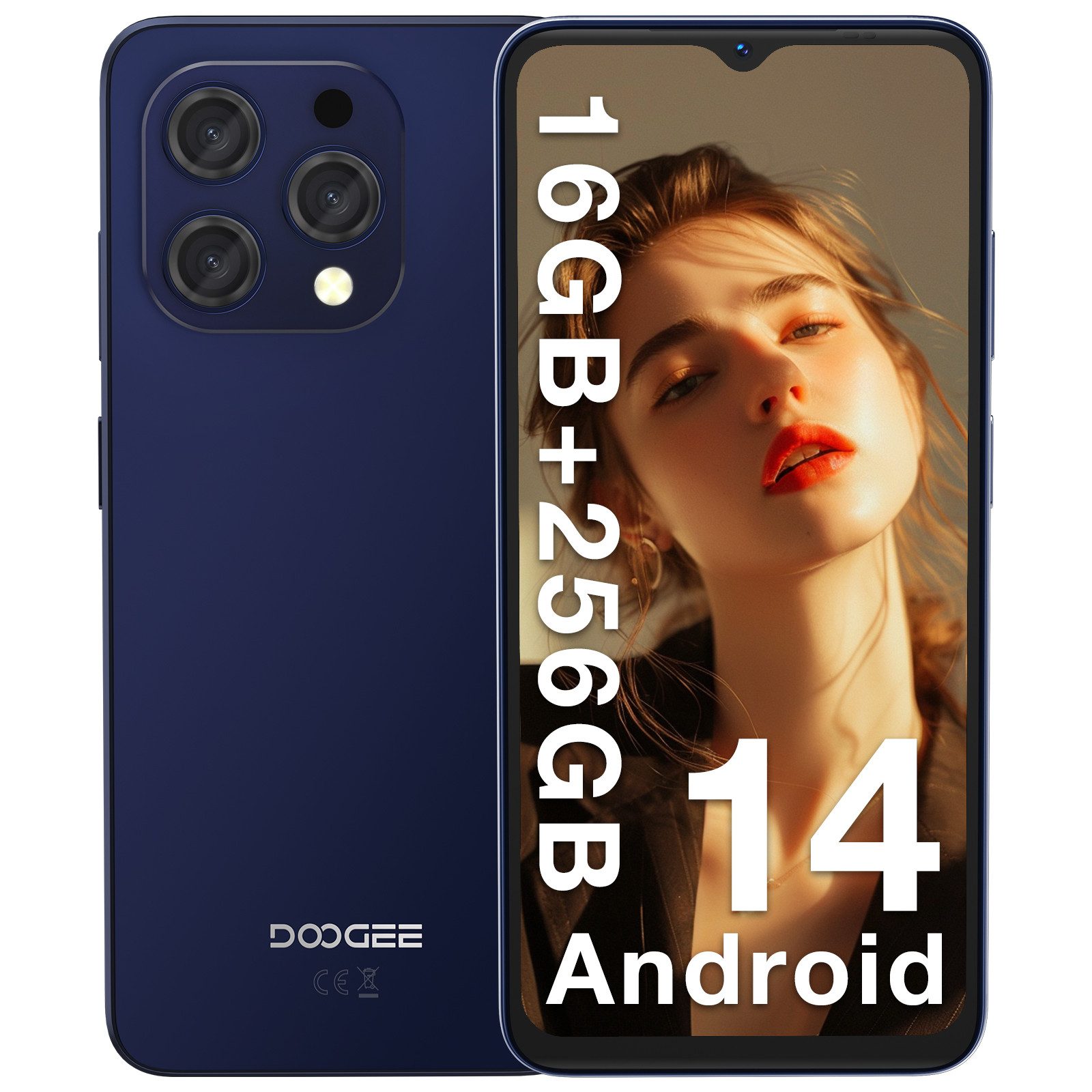 DOOGEE N55 PRO 16 GB RAM (6 + 10 GB erweitert)+256GB Android 14, 6.56 ...
