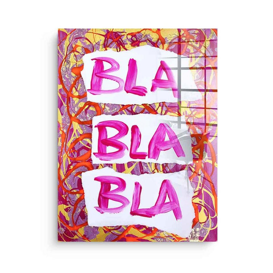 Dotcomcanvas® Acrylglasbild Bla Bla Bla Acrylglas Acrylglasbild Bla