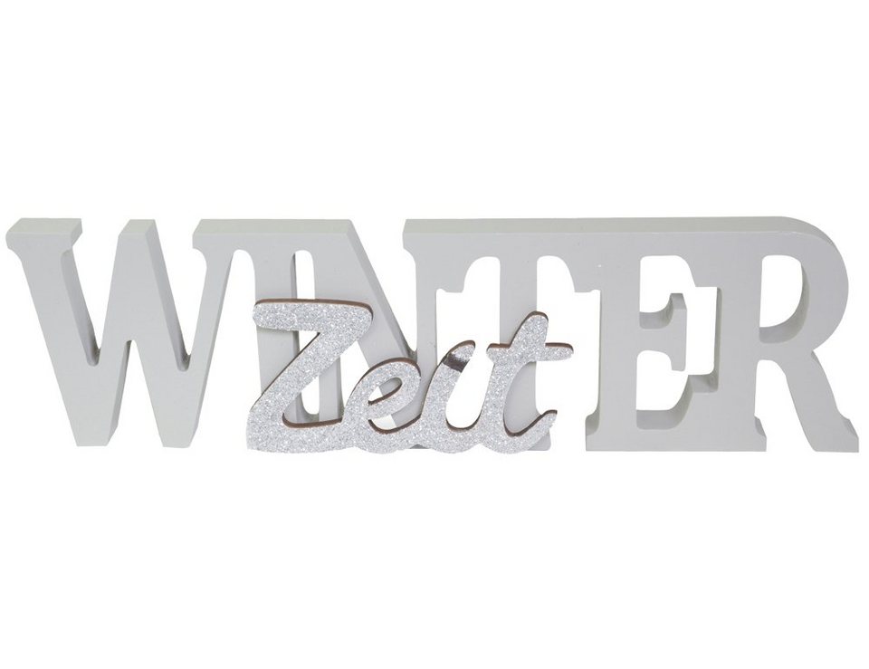 Riffelmacher And Weinberger Deko Schriftzug Winterzeit 29 X 8 Cm