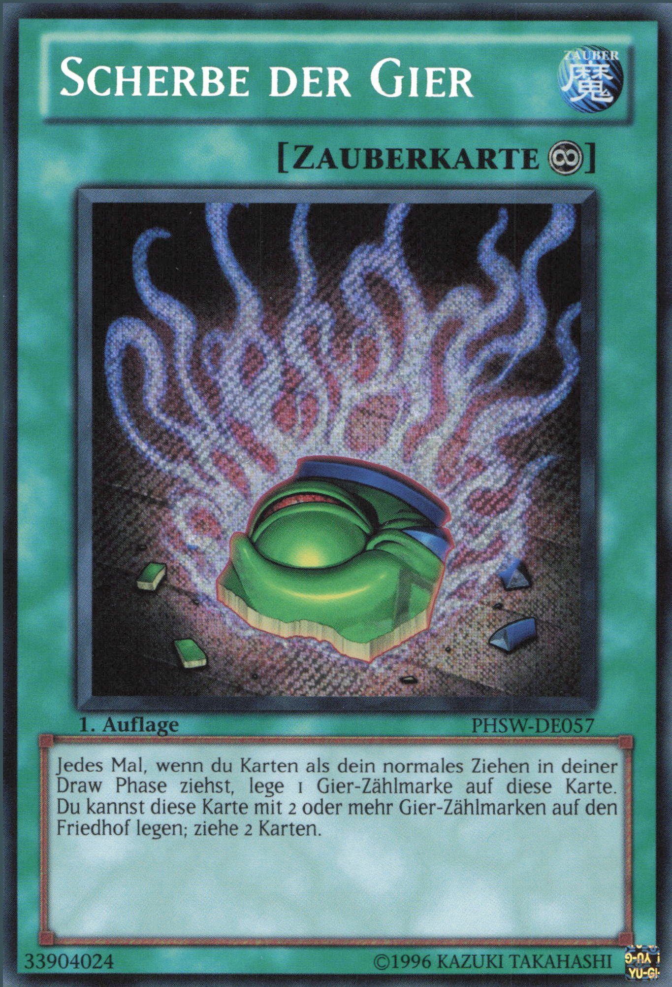 Recollectibles Sammelkarte Yugioh Karte Scherbe Der Gier Deutsch Yu Gi