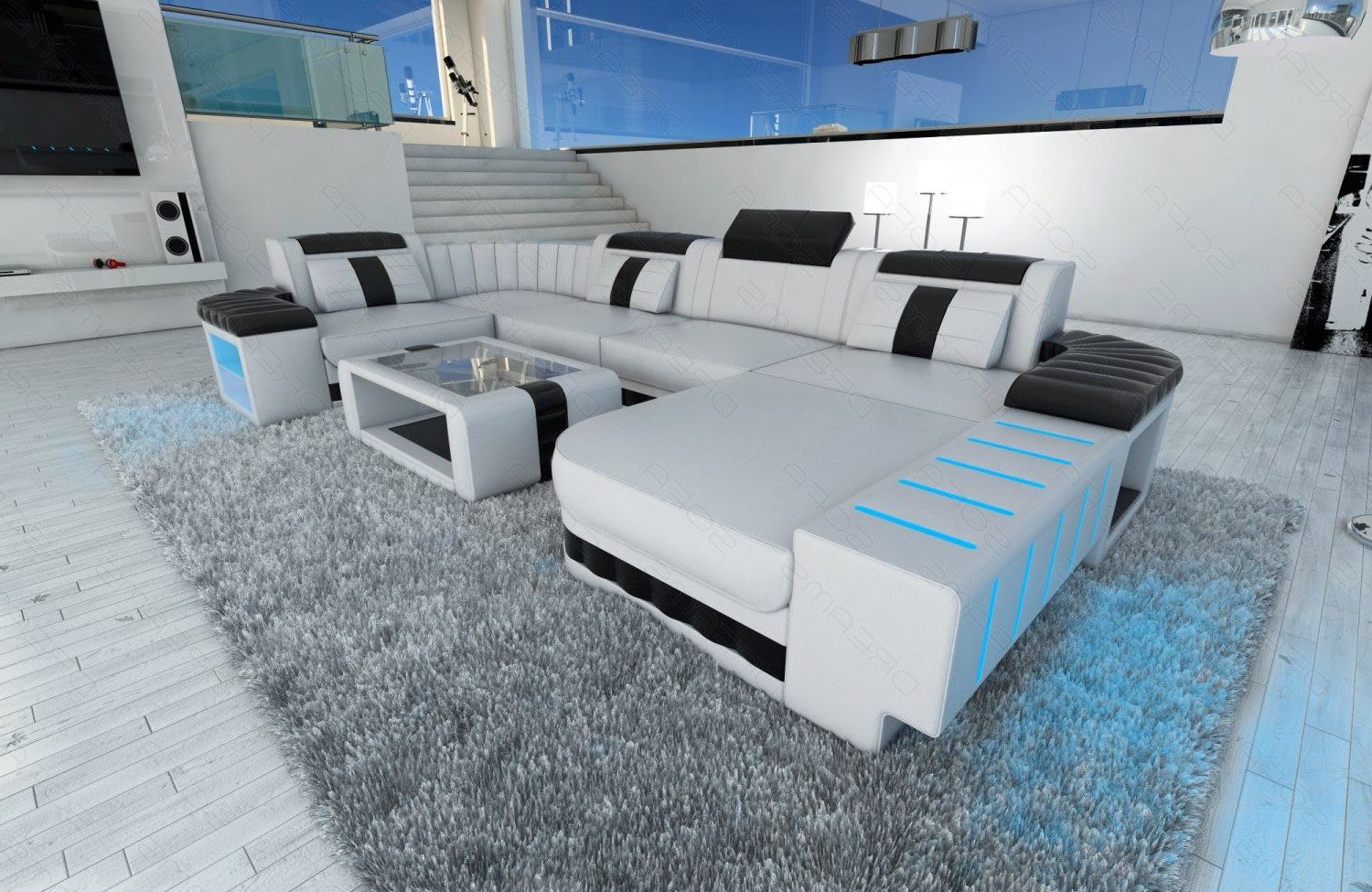 Sofa Dreams Wohnlandschaft Ledersofa Bellagio U Form Mini Designersofa