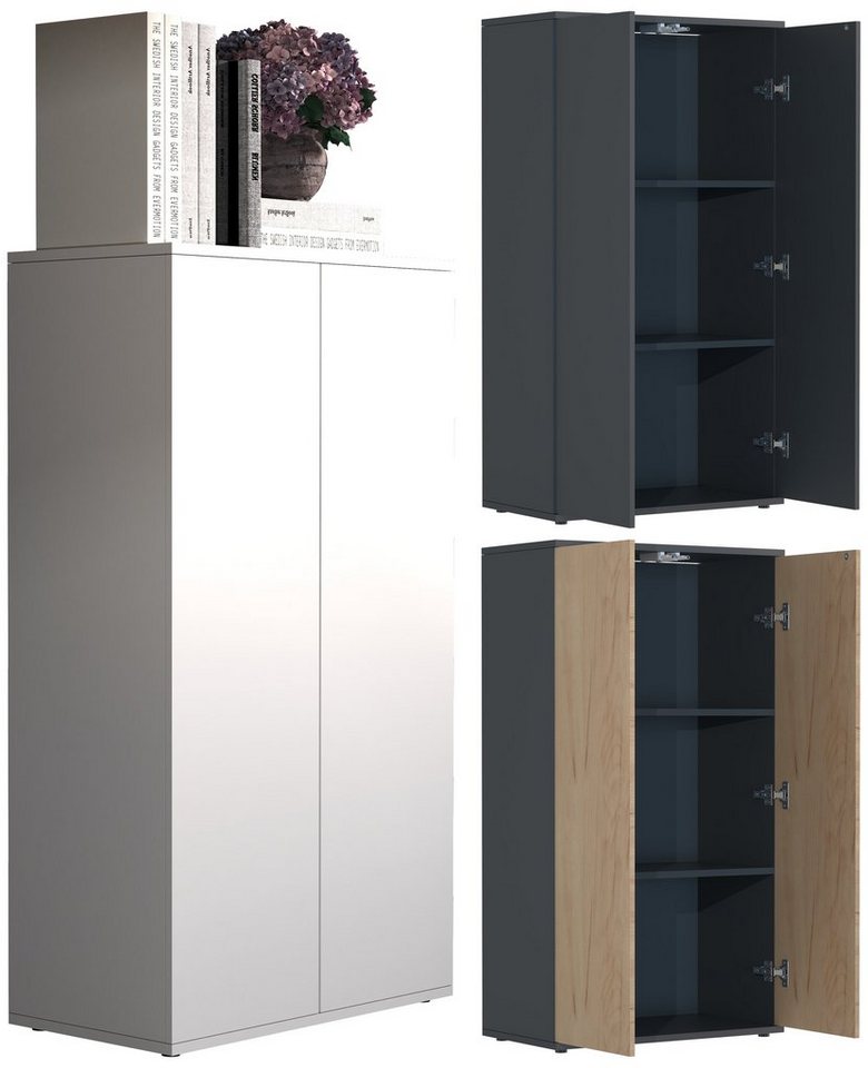 Vcm Kommode Holz Kommode Sideboard Anrichte Dalosa 3 Drehtüren