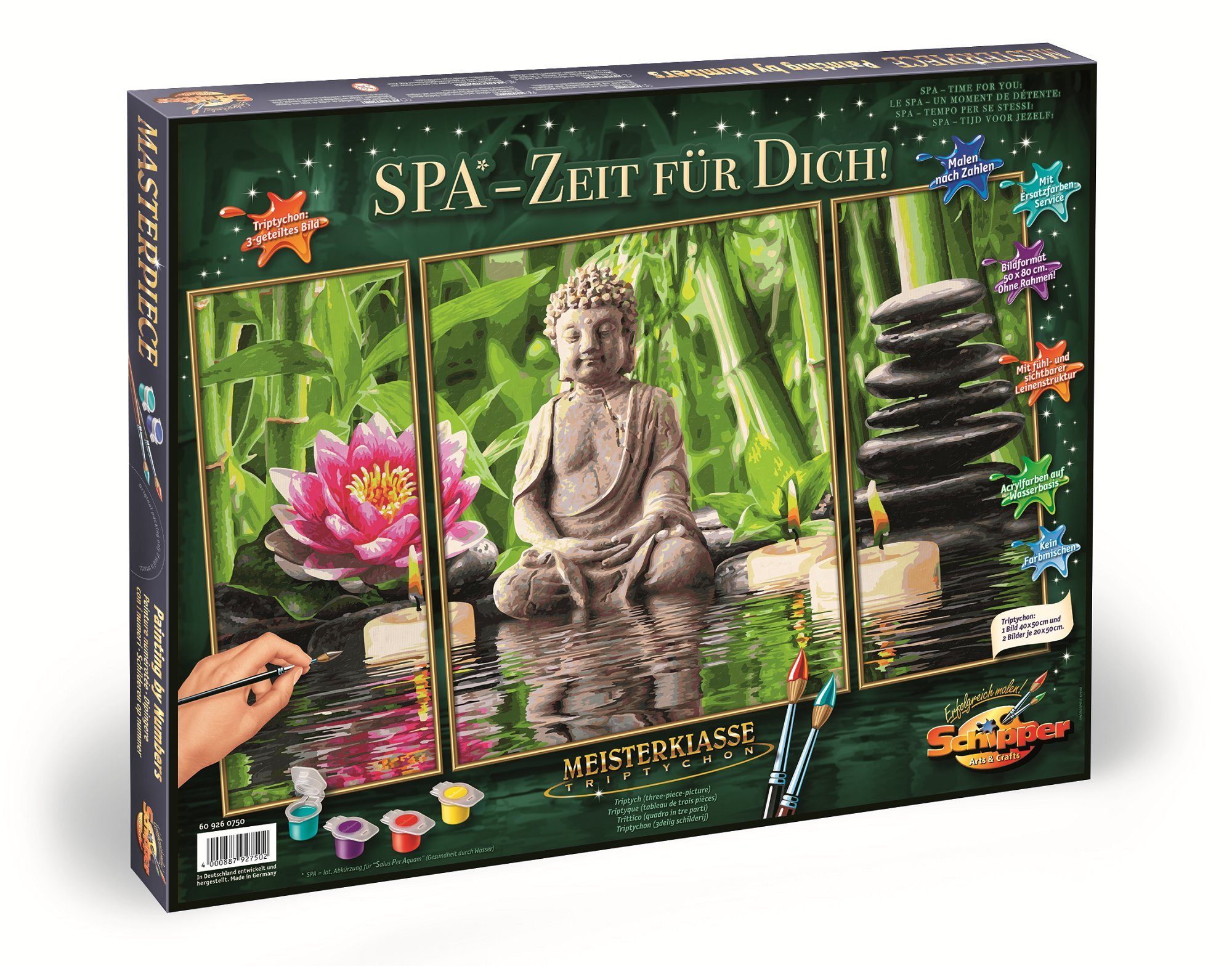 Schipper Malen nach Zahlen »Malen nach Zahlen SPA - Zeit für Dich! Triptychon, 50 x 80 cm«