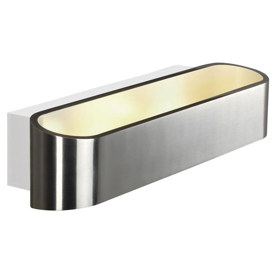 Slv Led Wandleuchte Asso Led Wandleuchte Alu Gebürstet Weiß 300mm