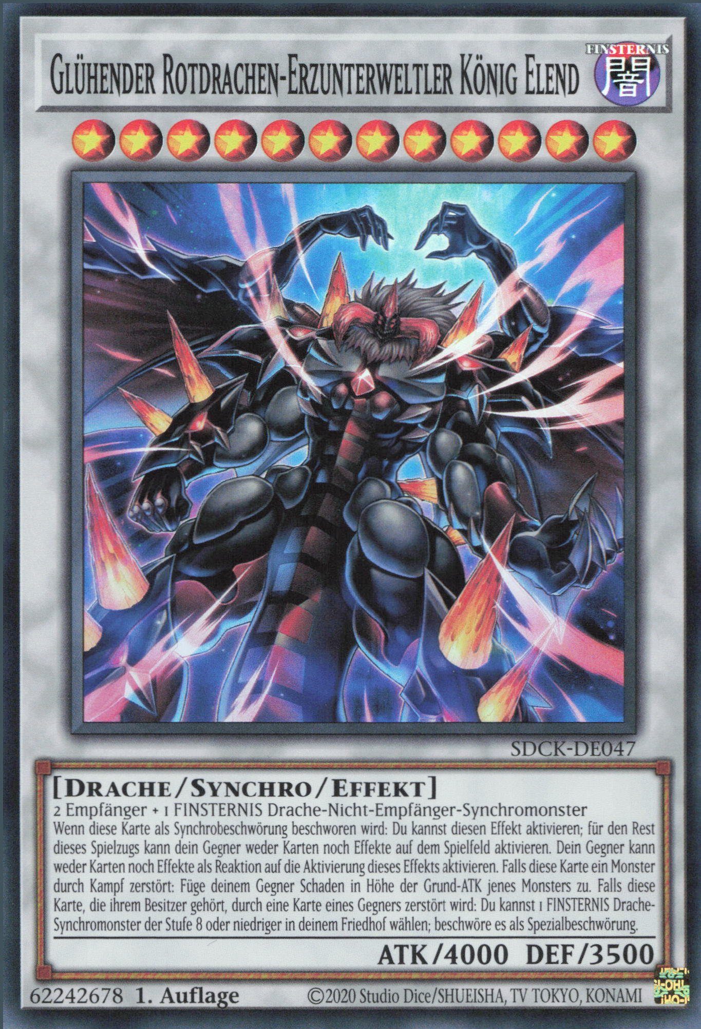 Recollectibles Sammelkarte Yugioh Karte Glühender Rotdrachen