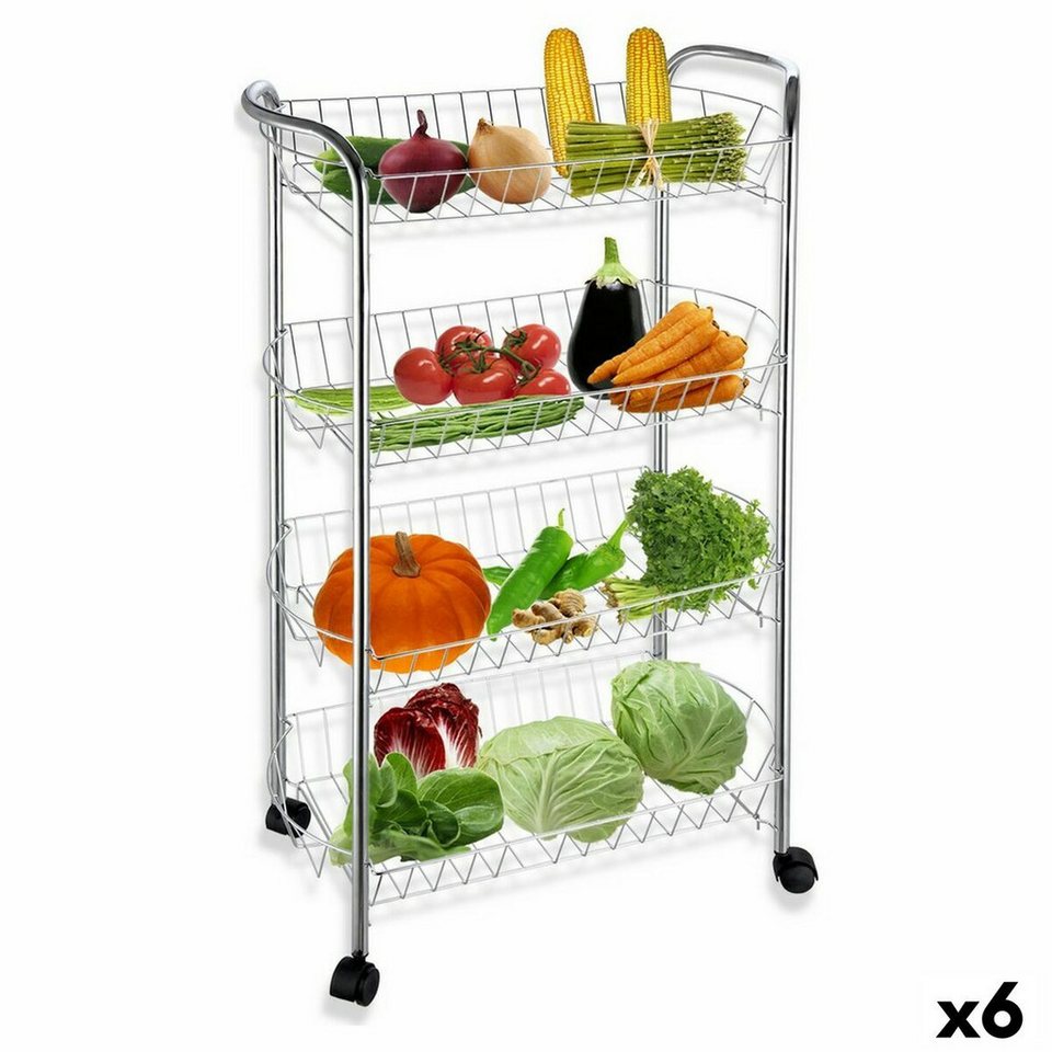 Confortime Küchenorganizer Set Gemüsewagen Confortime 4 Regale Metall