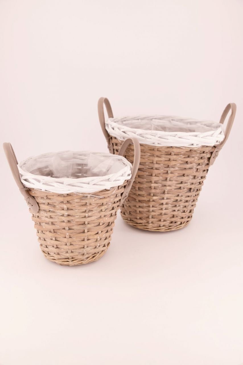 Dijk Blumentopf Dijk Pflanzkorb Weide Ø 23 X 20 Cm Natur Weiß