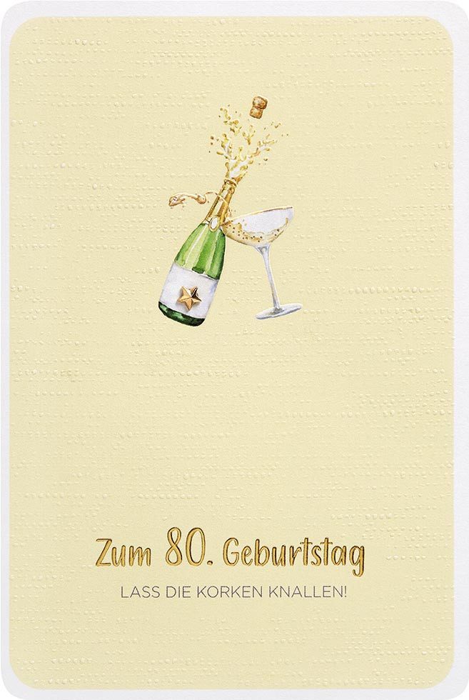 Perleberg Grußkarten 80 Geburtstag Finest Collection Karte mit ...