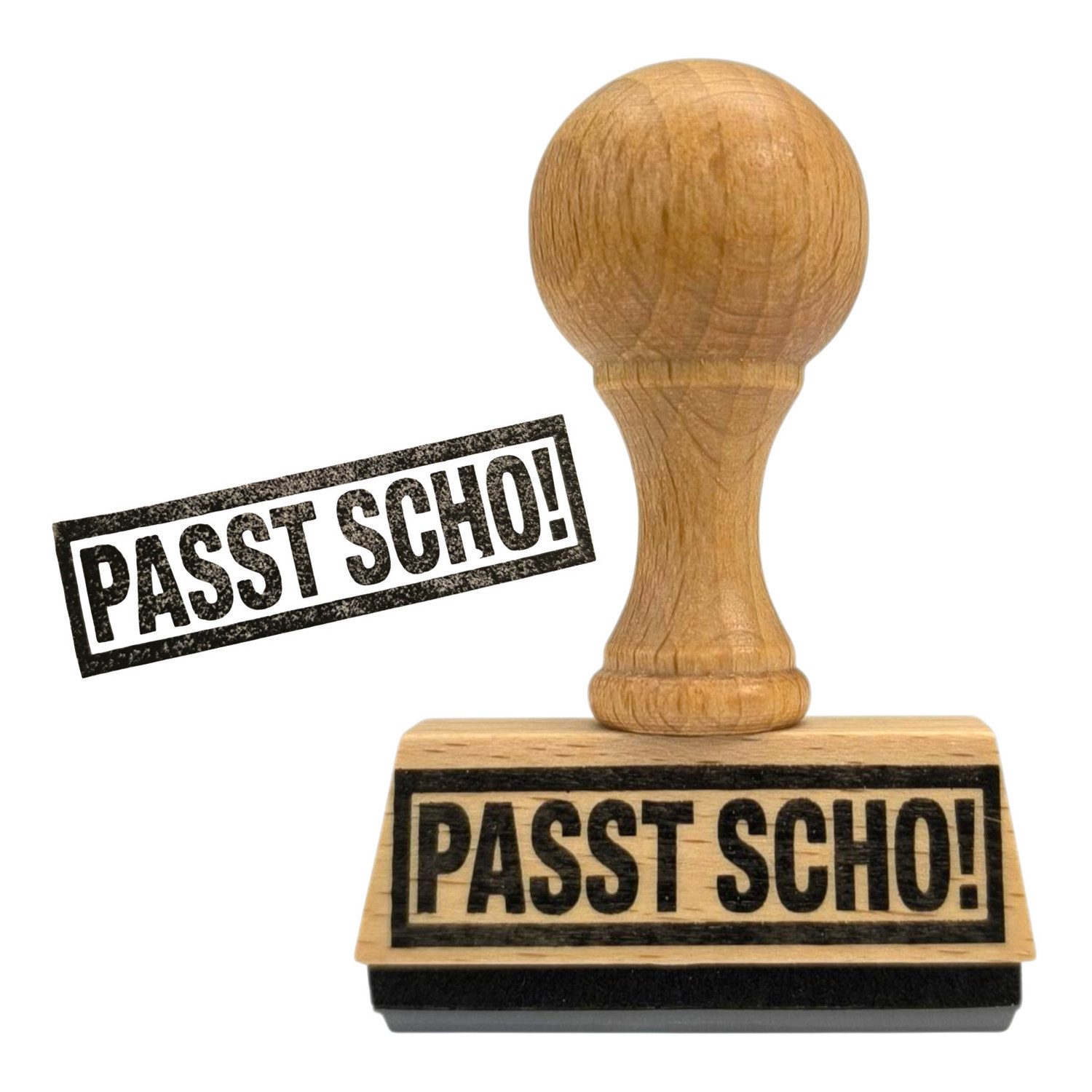 FTWdesign Stempel Passt scho! Holzstempel