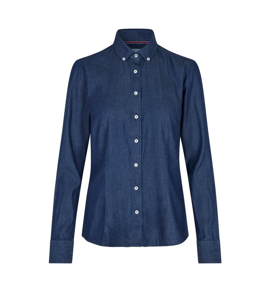 Seven Seas Langarmbluse Modern Leichter Weicher Und Flauschiger Denim