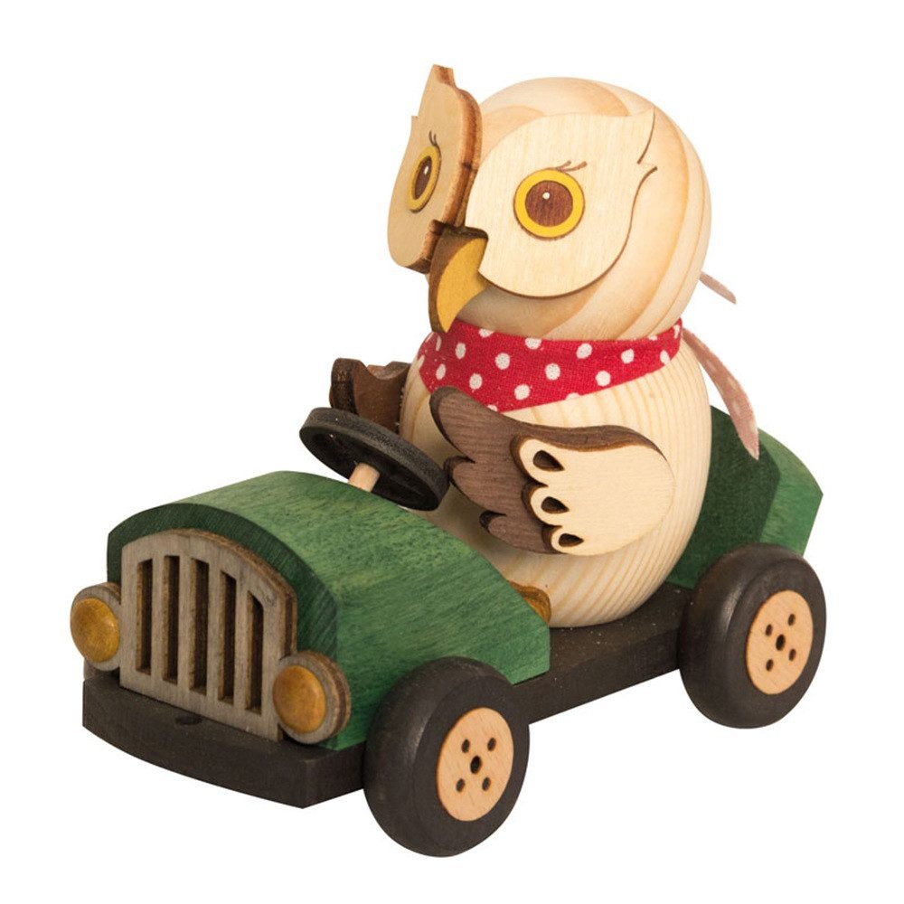 Kuhnert Dekofigur Mini-Eulen aus Holz - im Flitzer grün, niedliche Dekoration für Groß und Klein ...