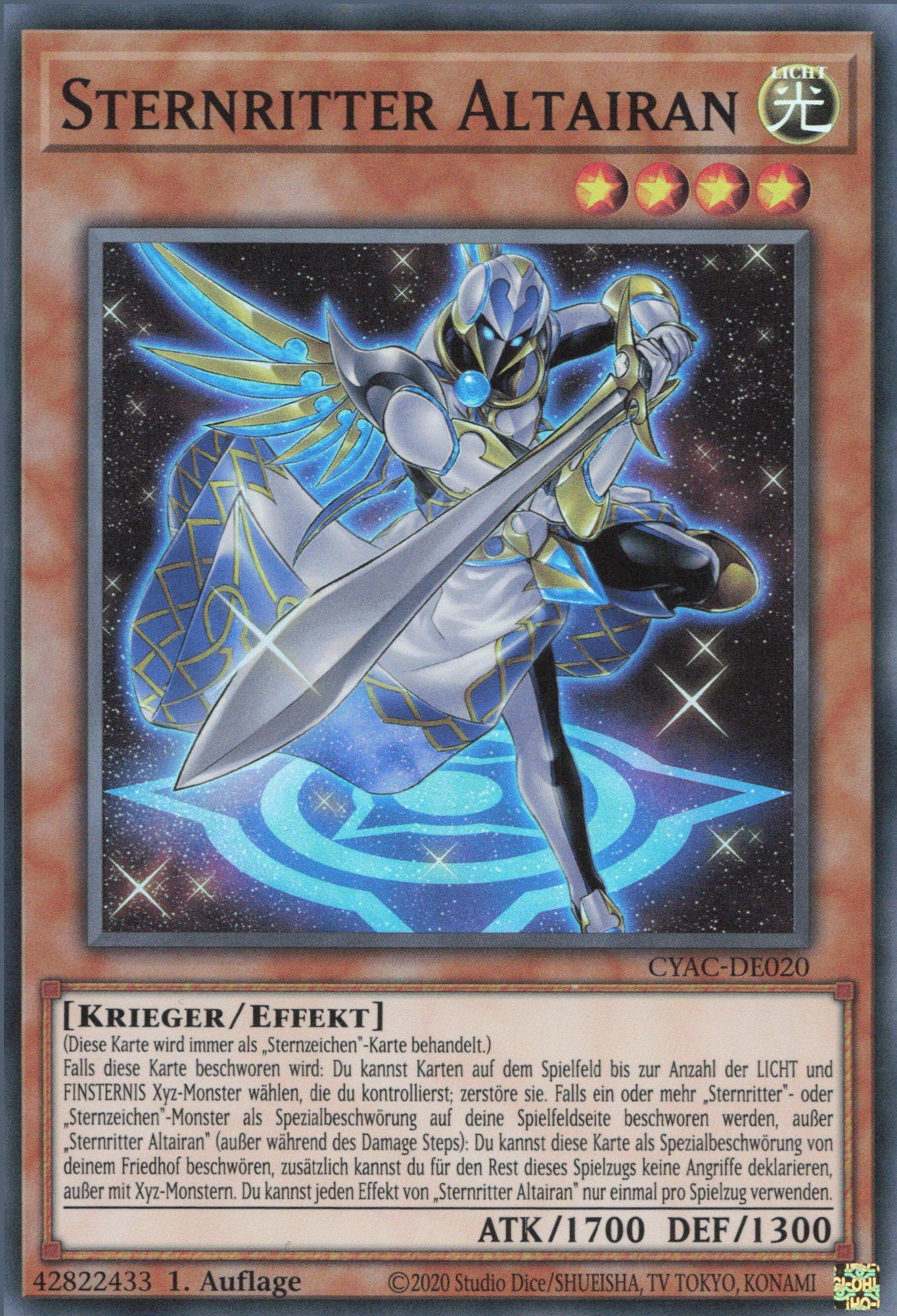 Recollectibles Sammelkarte Yugioh Karte Sternritter Altairan Deutsch
