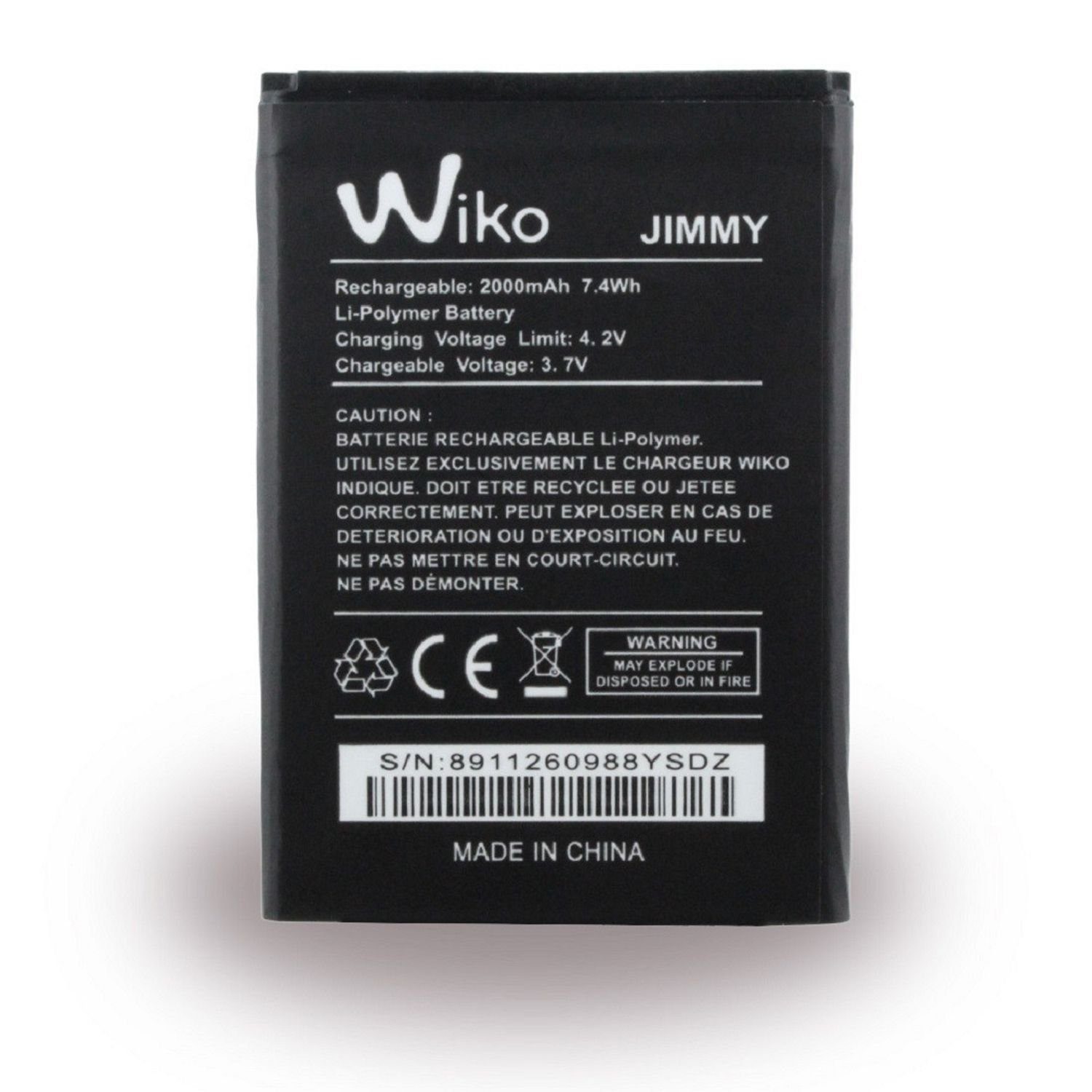 WIKO Original Akku für Wiko Jimmy Akkupacks Akku 1700 mAh