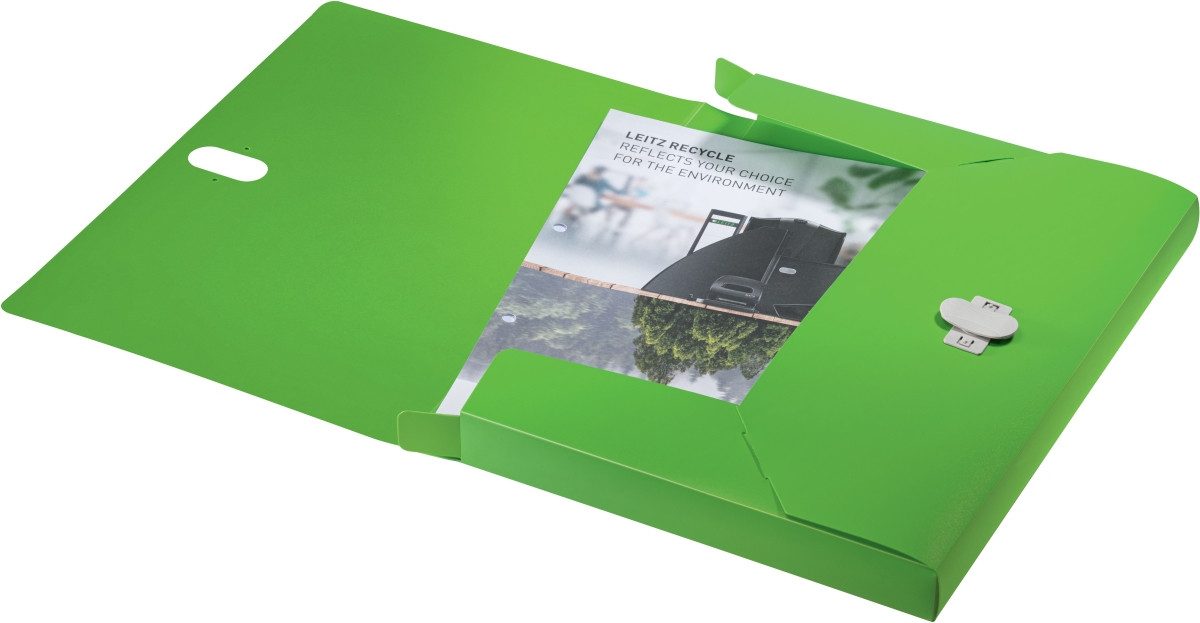 LEITZ Fächermappe Ablagebox Recycle A4 PP 30mm grün., Hergestellt aus ...