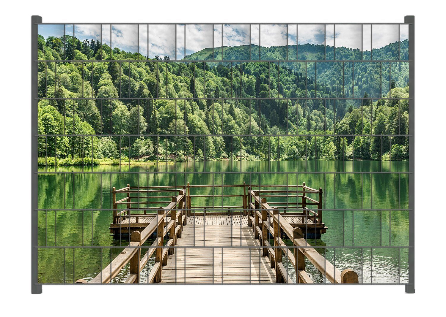 Wallario Sichtschutzstreifen Steg Am See In Den Bergen