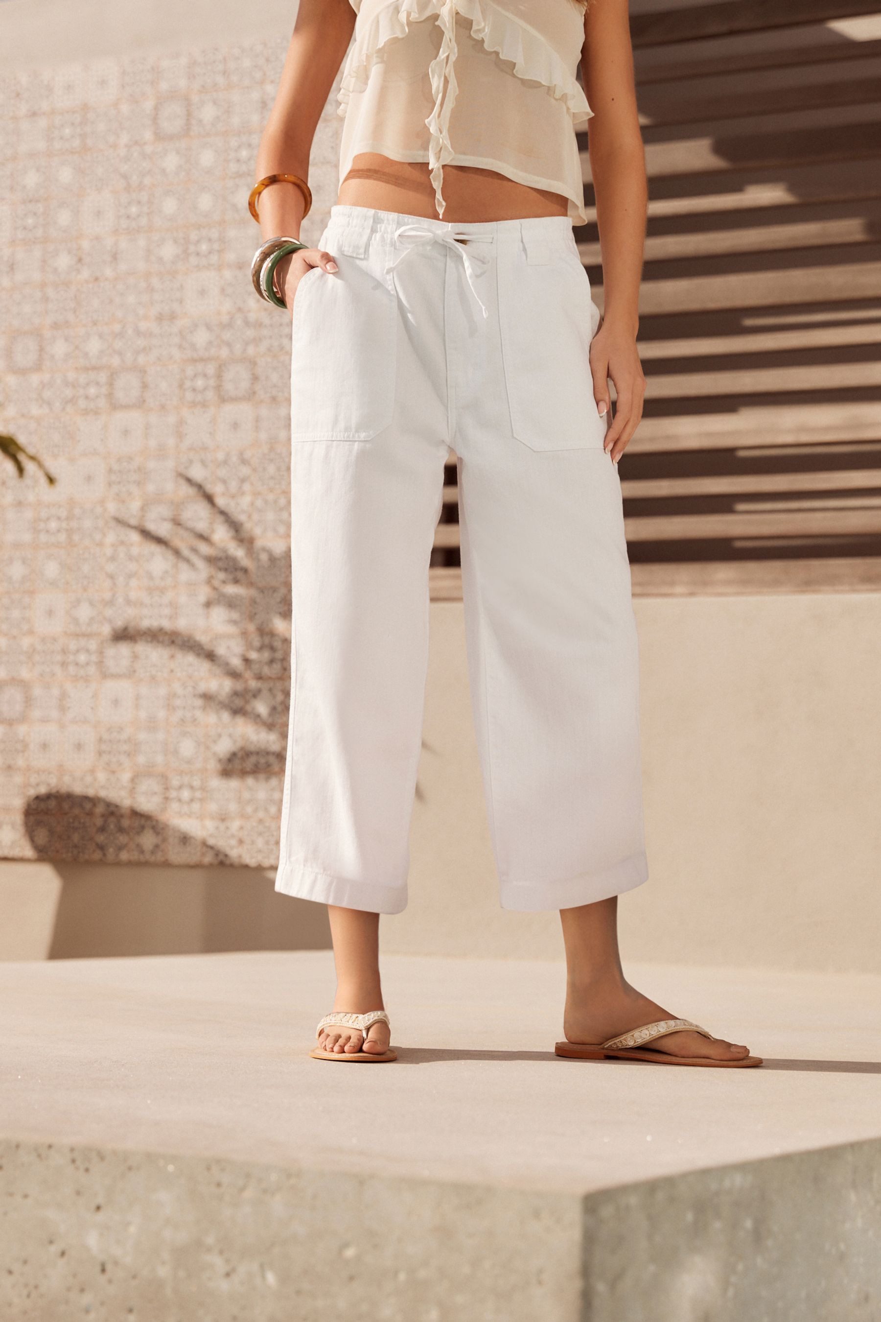 Next Cargojeans Verkürzte Cargohose Im Utility Stil 1 Tlg