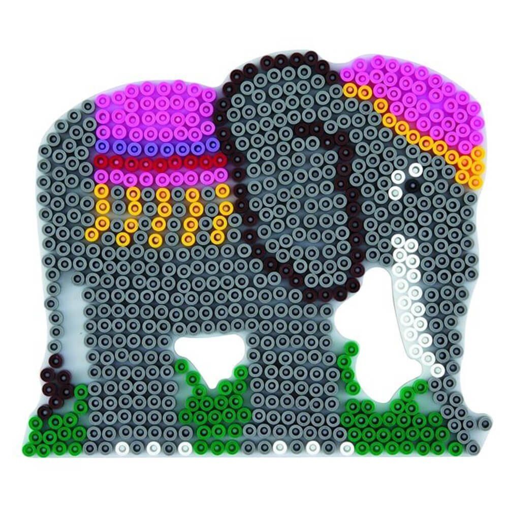 Hama Perlen Bügelperlen Hama Stiftplatte Elefant weiß