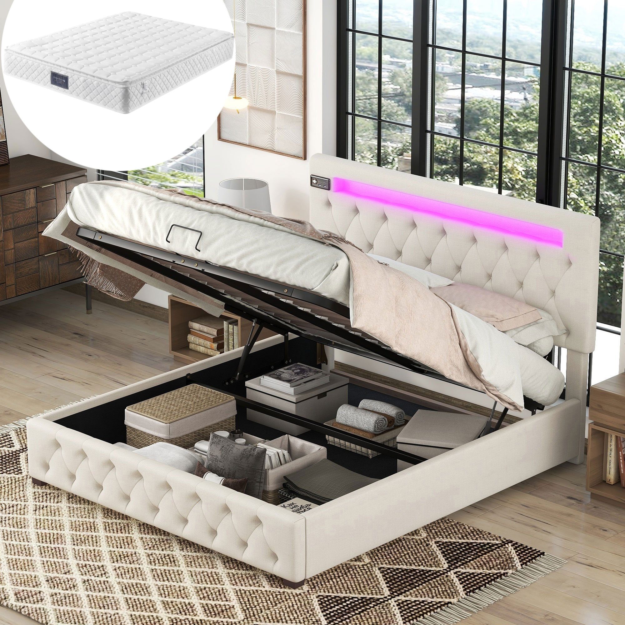 Hohe Polsterbetten online kaufen | OTTO