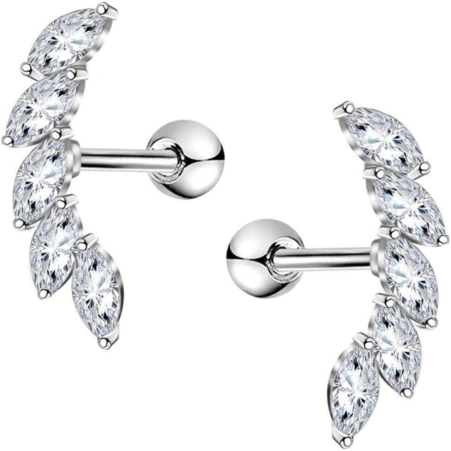 OUFER Nasenpiercing Knorpel Ohrring Helix Piercings Silber CZ Edelstahl ...
