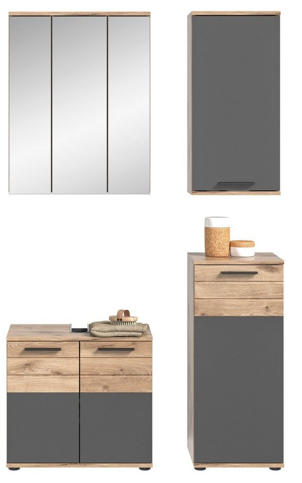 Möbelando Badezimmer Set Missoula 4 Teilig 112 X 190 X 34 Cm Bht