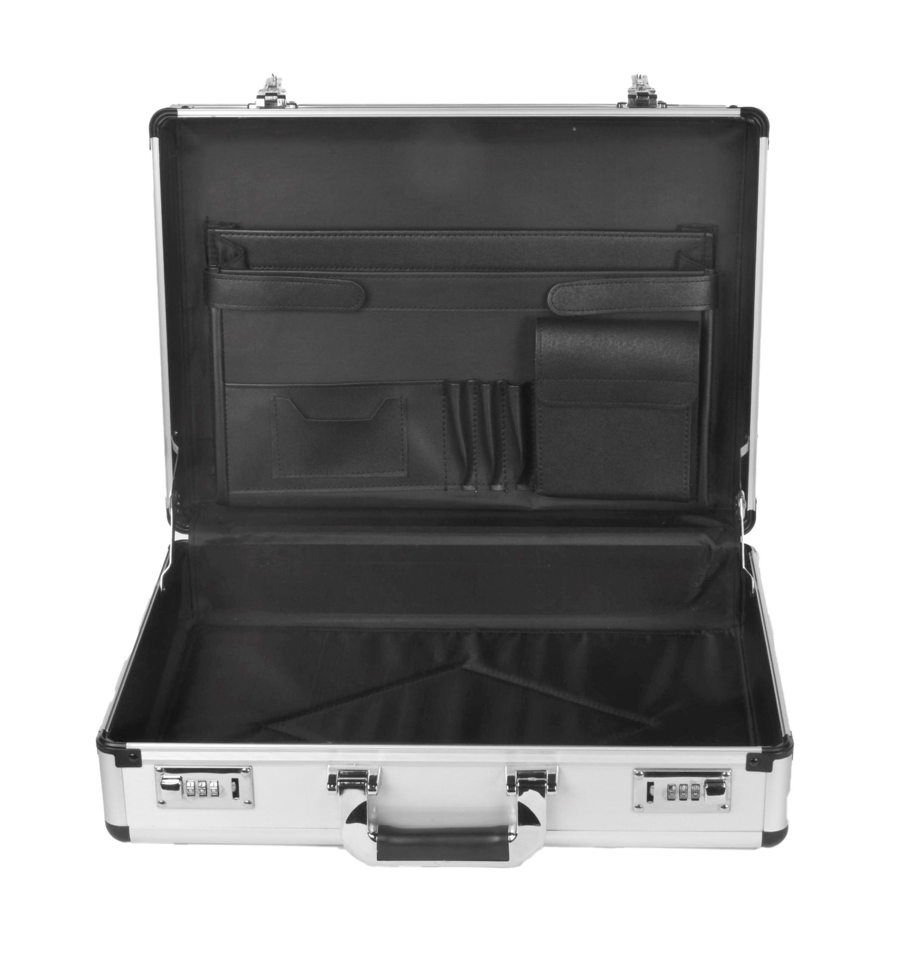 Dermata Aktenkoffer aus Alu - 46 x 34 x 13 cm, silber