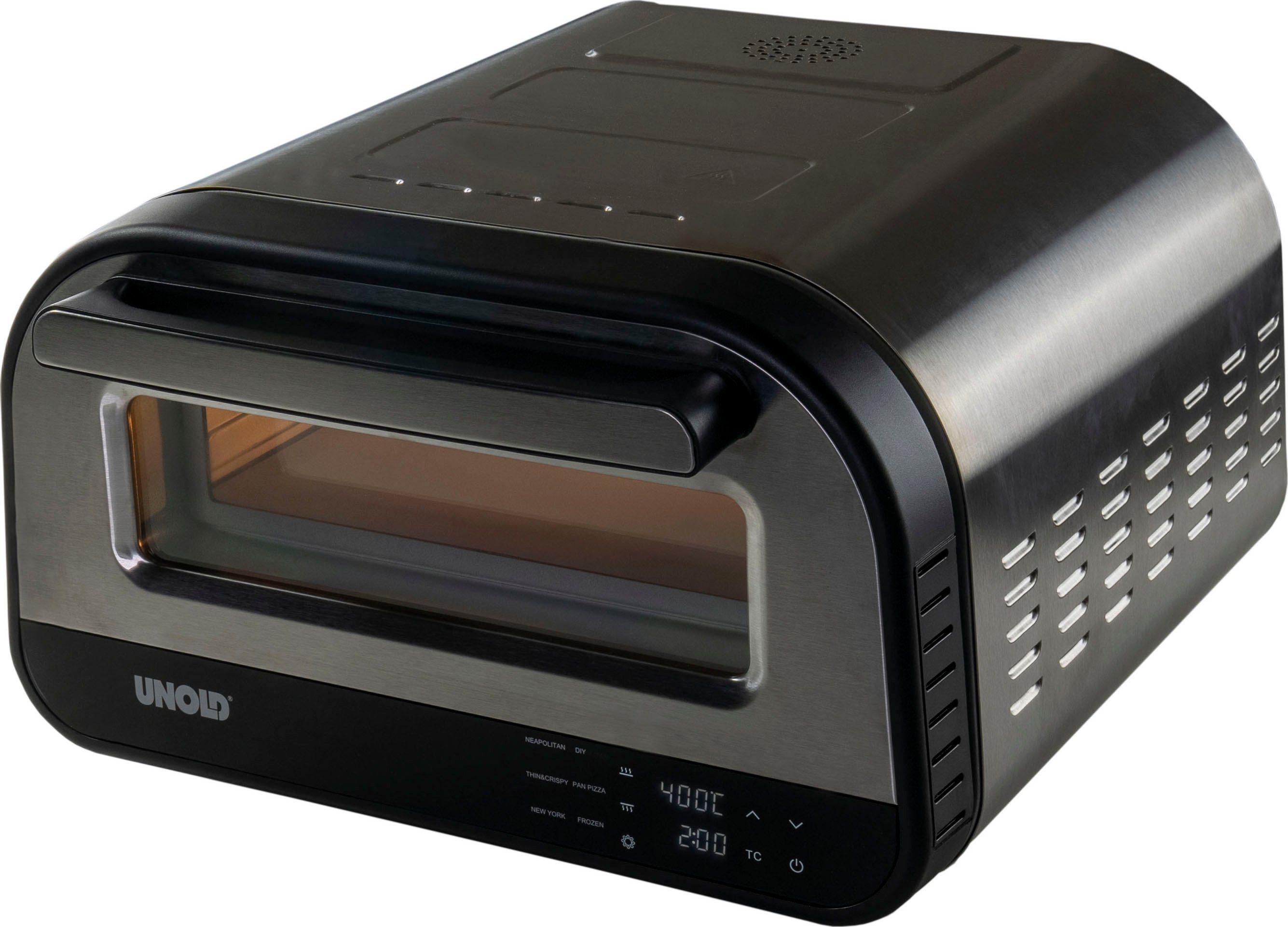 Unold Pizzaofen LUIGI 68816, Doppelverglaste Tür mit Cool-Touch-Griff ...