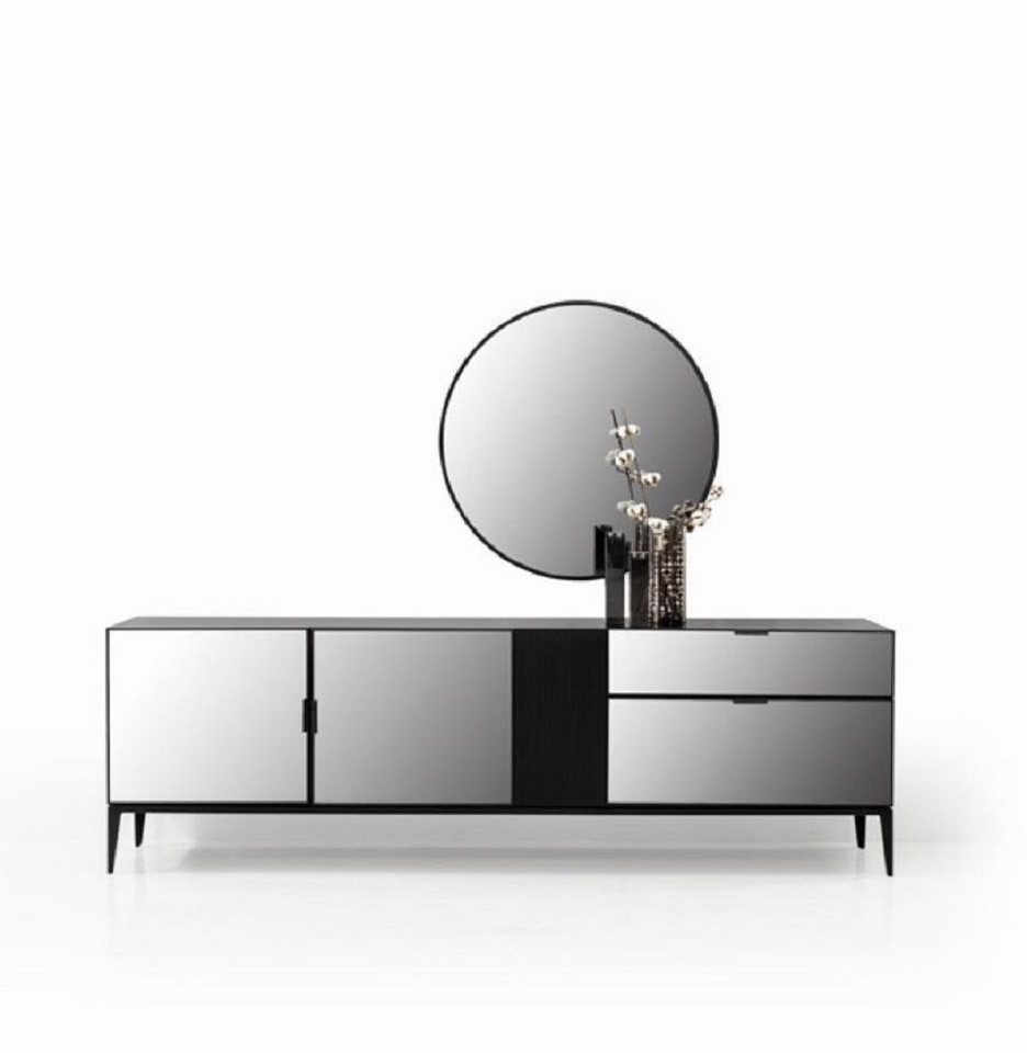 Jvmoebel Kommode Design Kommode Mit Spiegel Sideboard Schrank 2tlg 2
