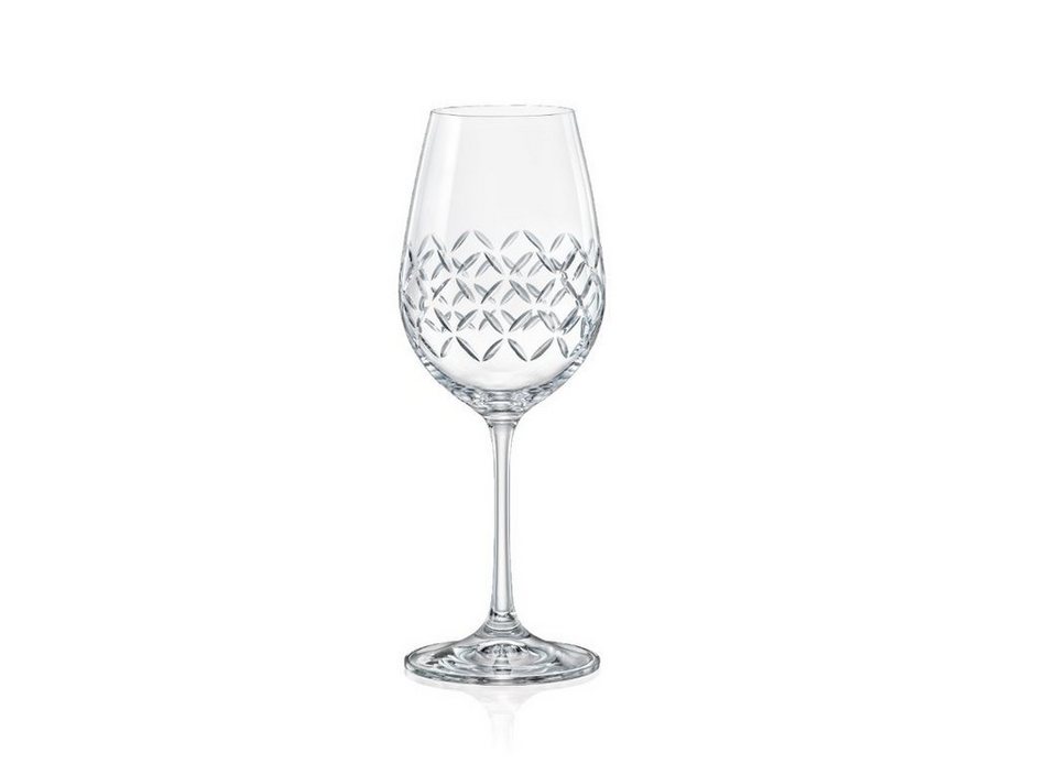 Crystalex Weinglas Cross Klar Geschliffen Weingläser 350 Ml 2er Set