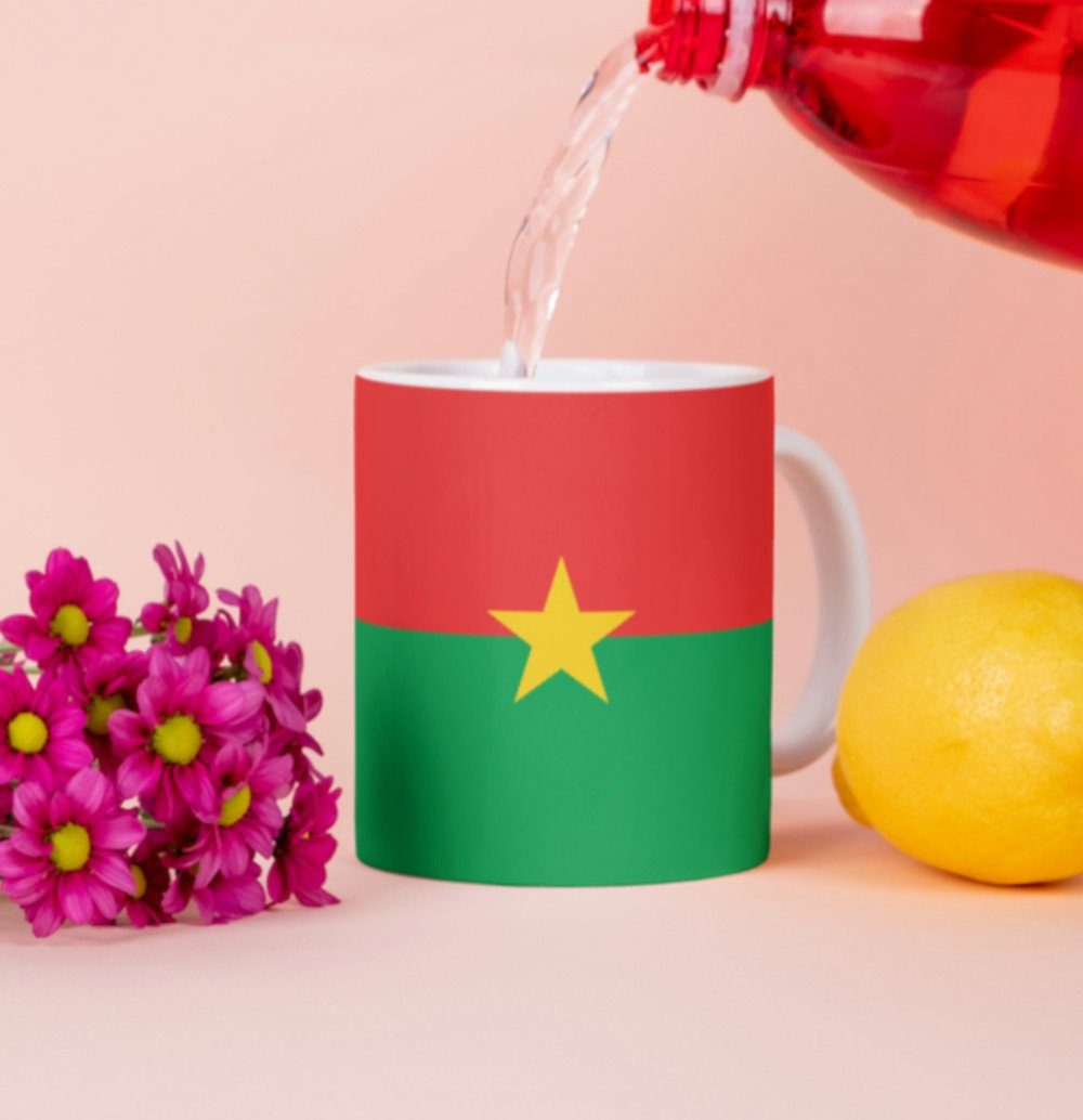 Tinisu Tasse Burkina Faso Tasse Flagge Pot Kaffeetasse National Becher