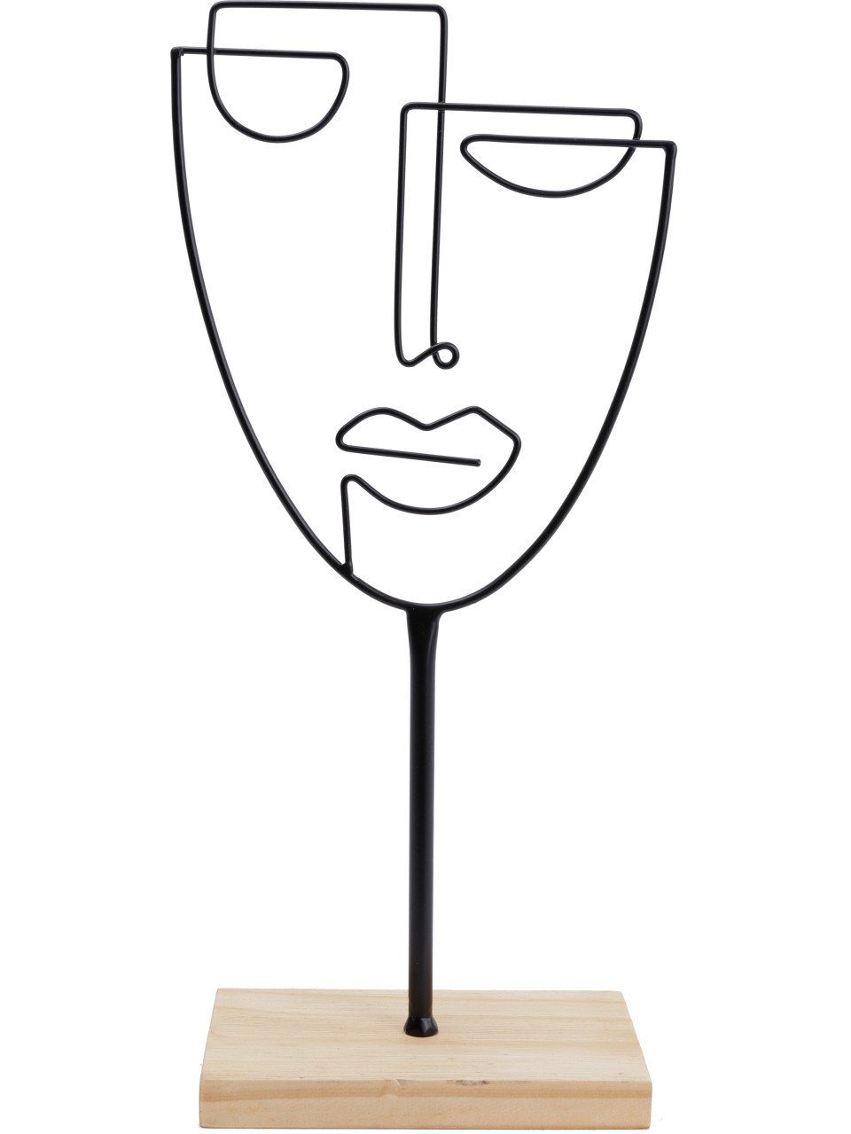 Trend Line Dekofigur Trendline Deko Gesicht Metall 44 X 20 X 10 Cm